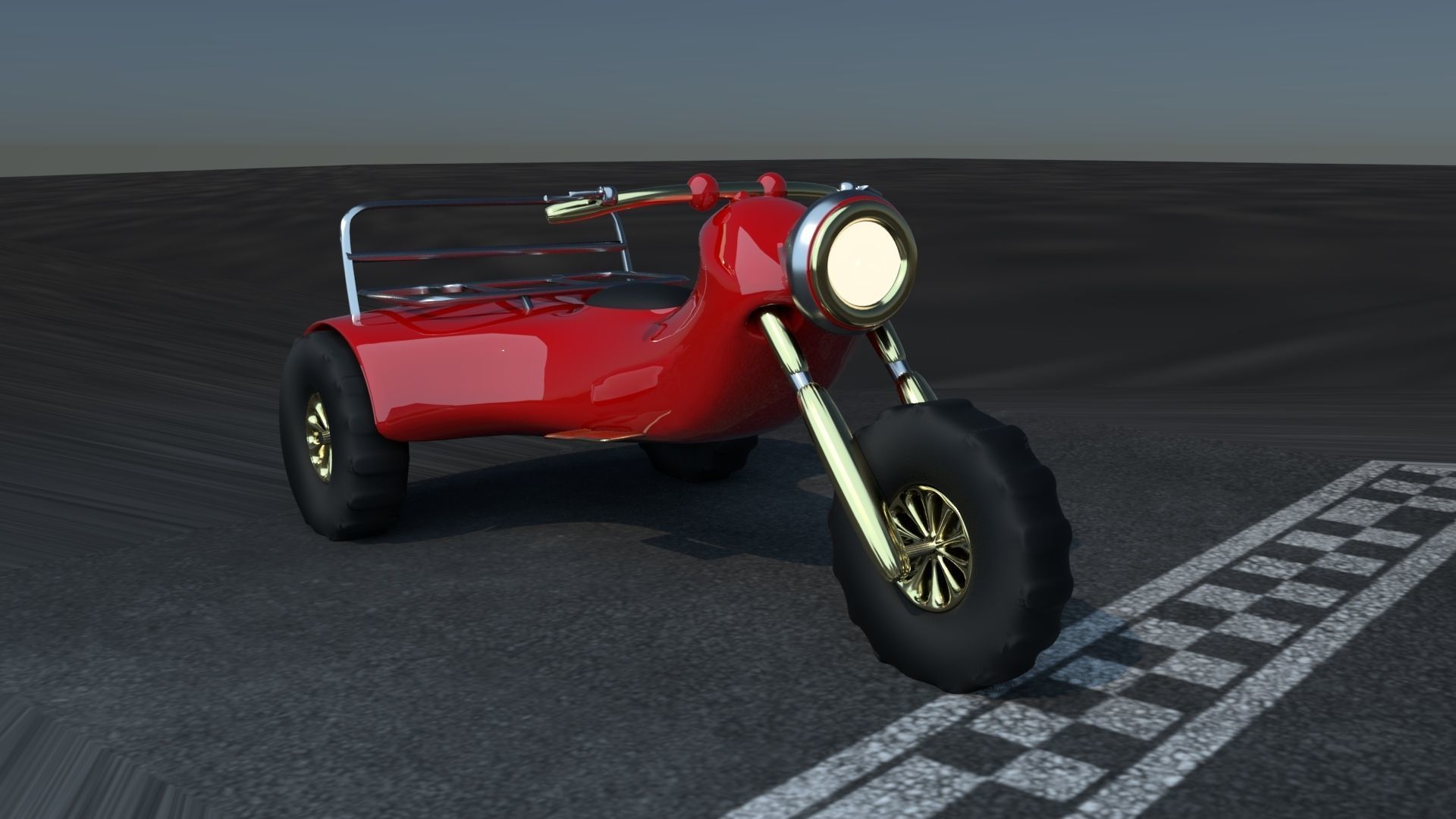 3D model 3 Wheeler Bike VR / AR / low-poly | CGTrader