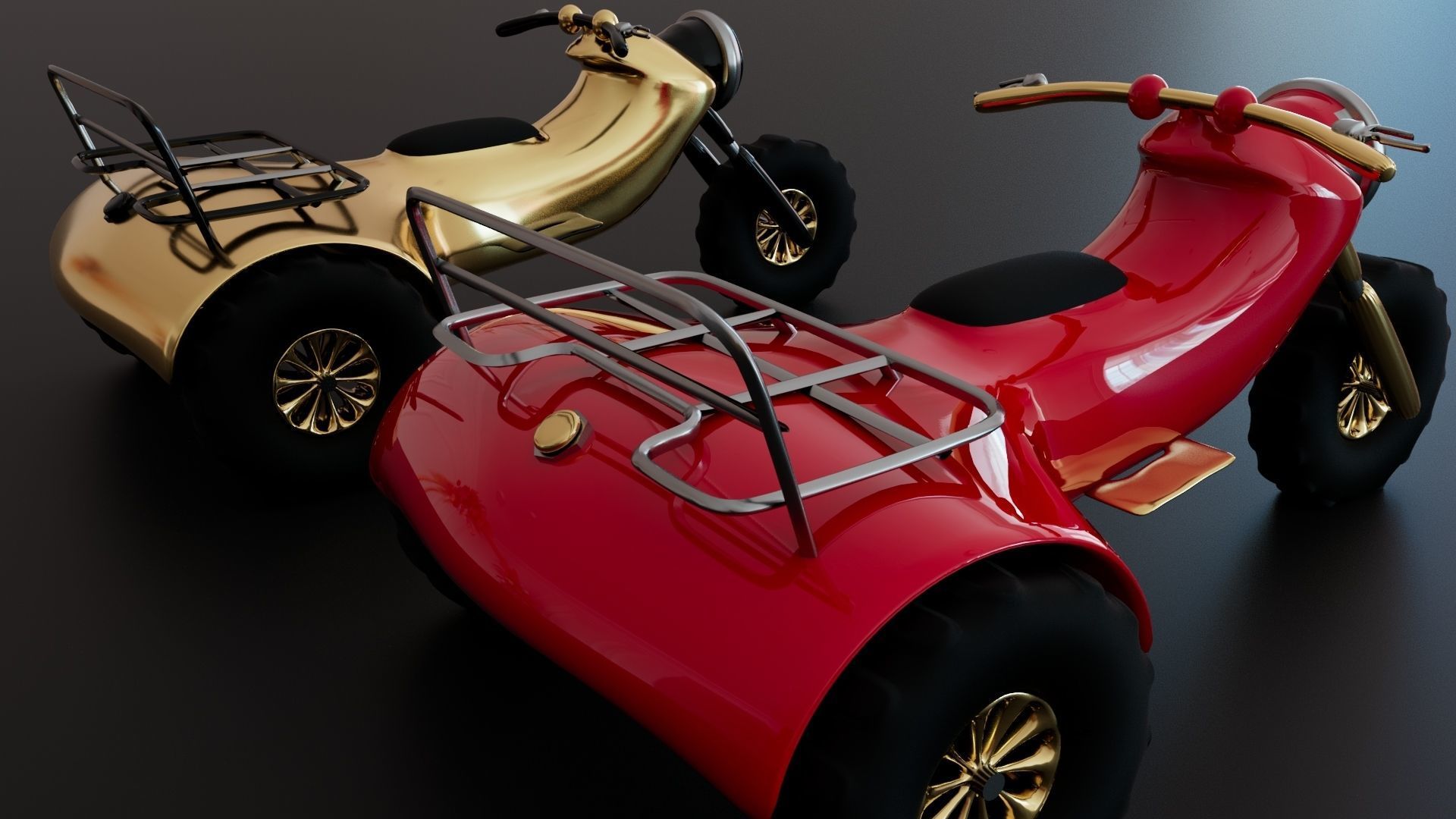 3D model 3 Wheeler Bike VR / AR / low-poly | CGTrader