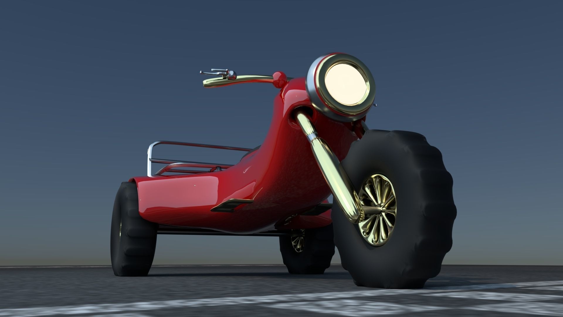 3D model 3 Wheeler Bike VR / AR / low-poly | CGTrader