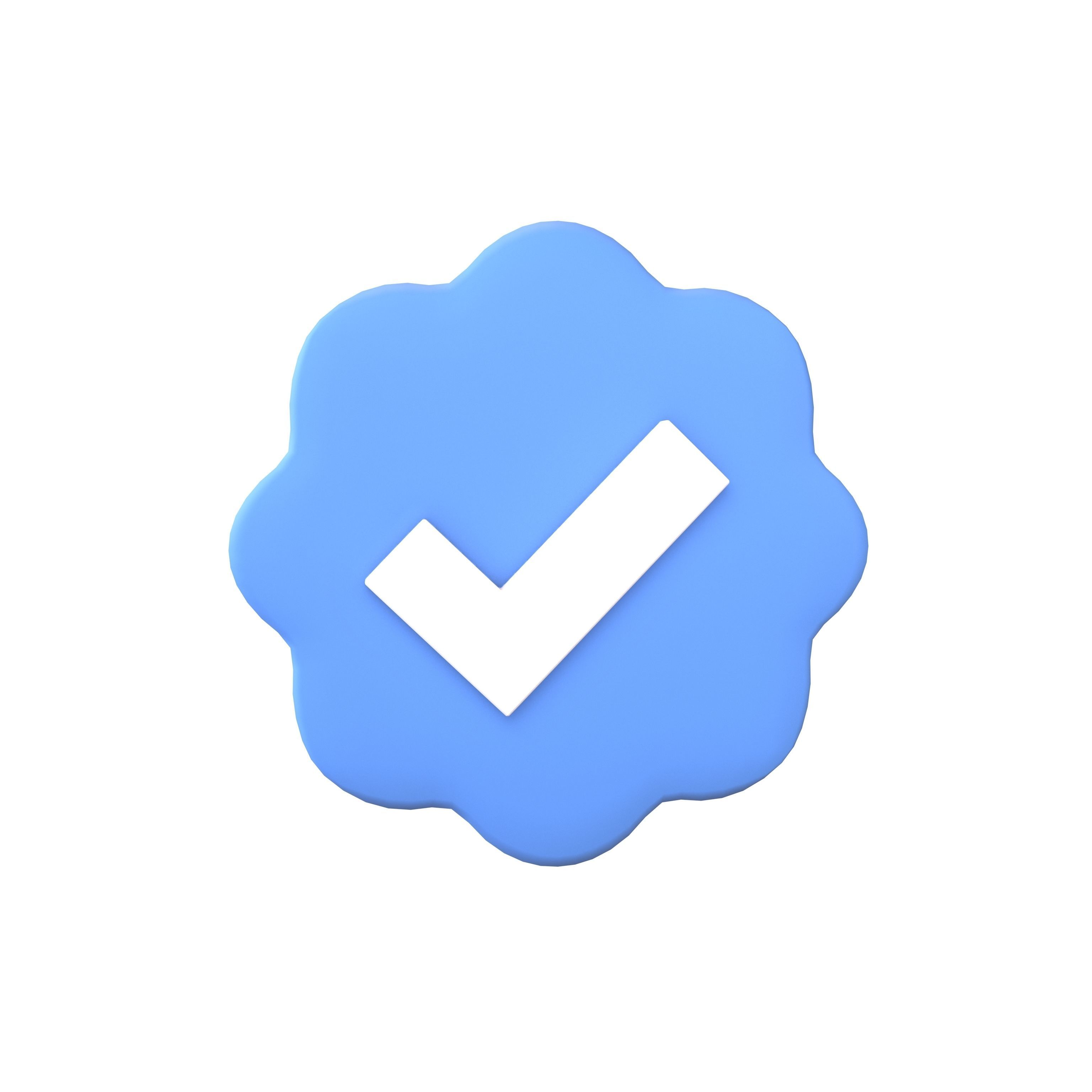3D model Verified Check Mark Symbol v1 004 VR / AR / low-poly | CGTrader