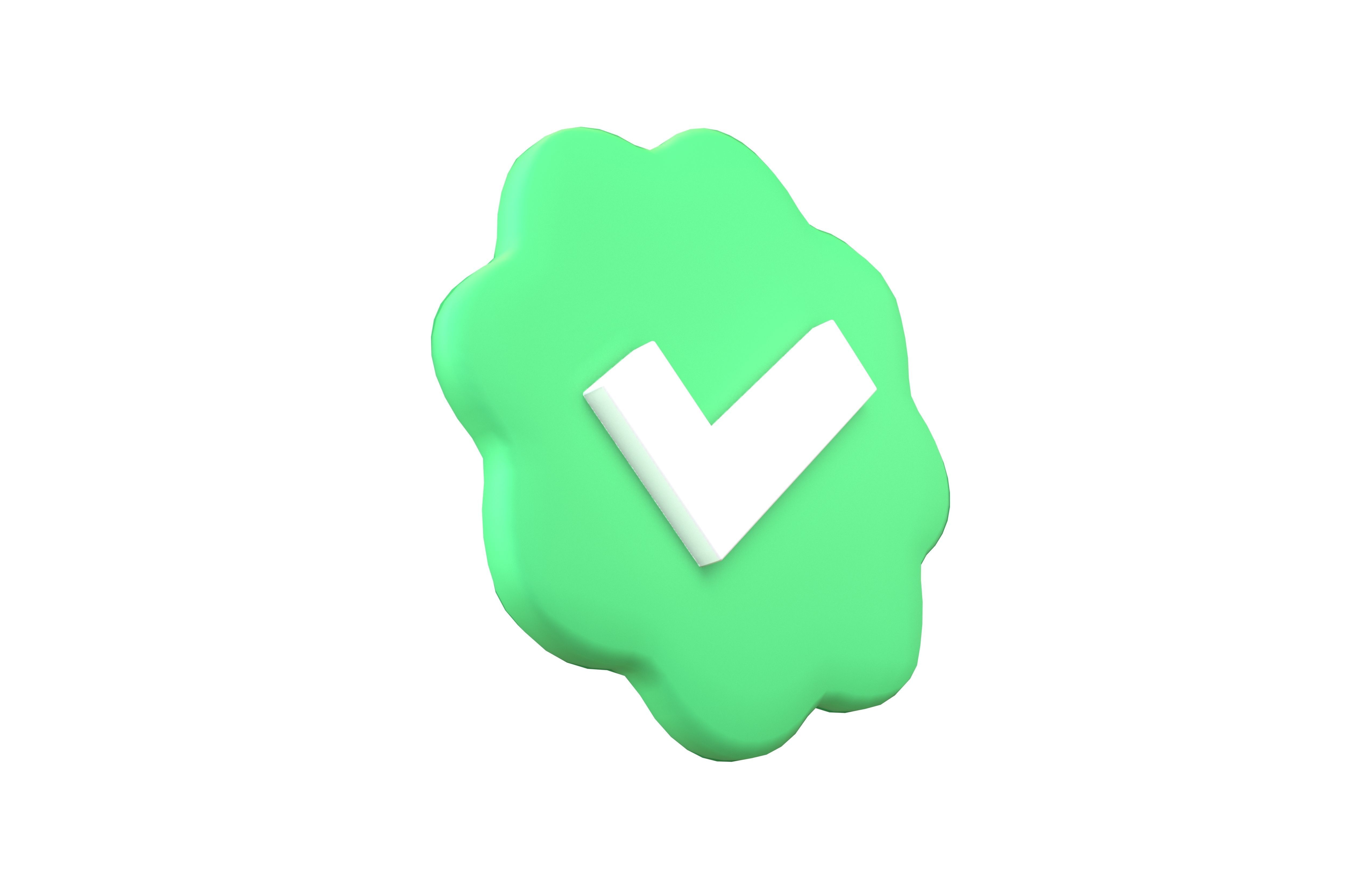 3D model Verified Check Mark Symbol v1 006 VR / AR / low-poly | CGTrader