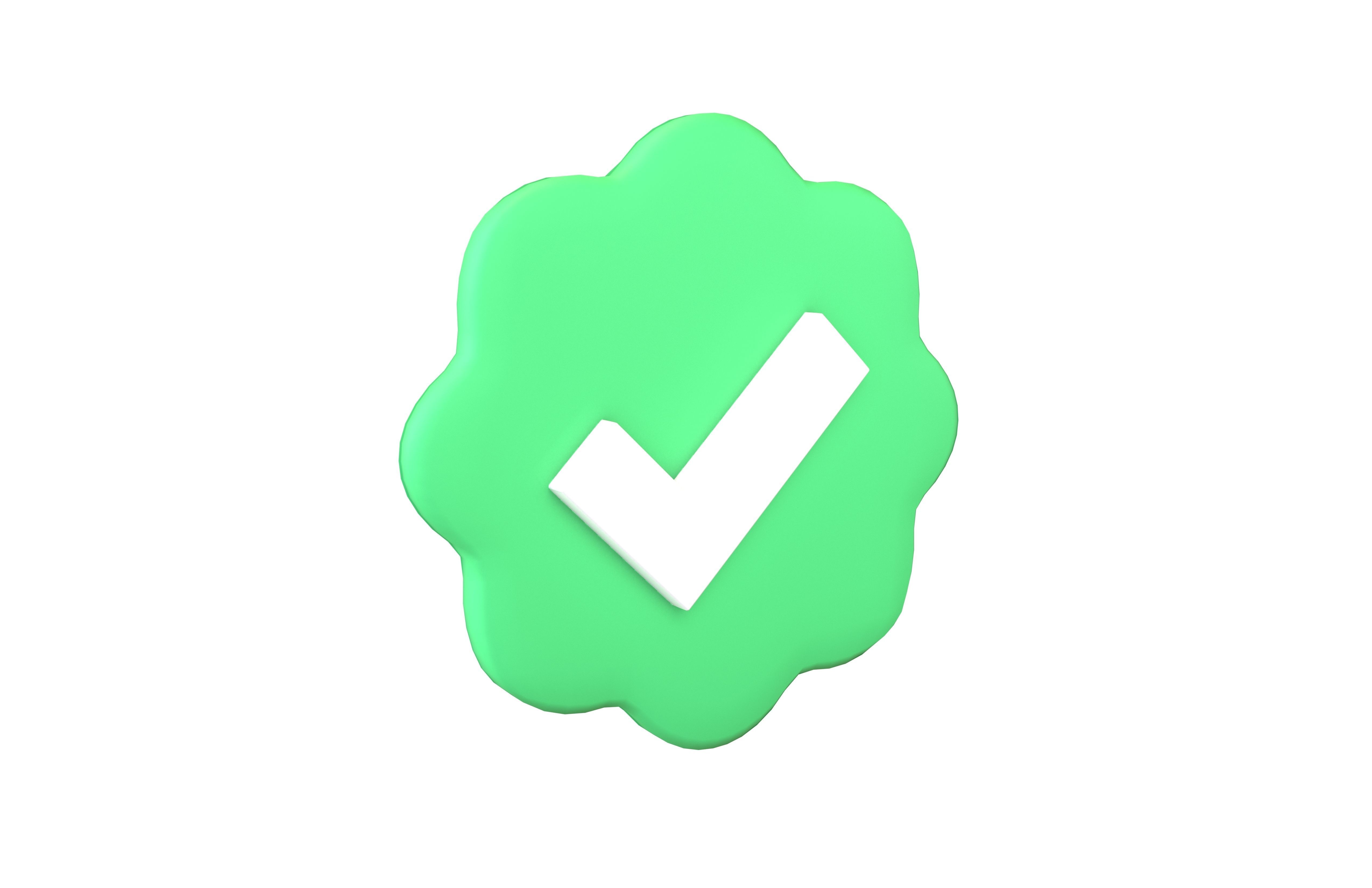 3D model Verified Check Mark Symbol v1 006 VR / AR / low-poly | CGTrader
