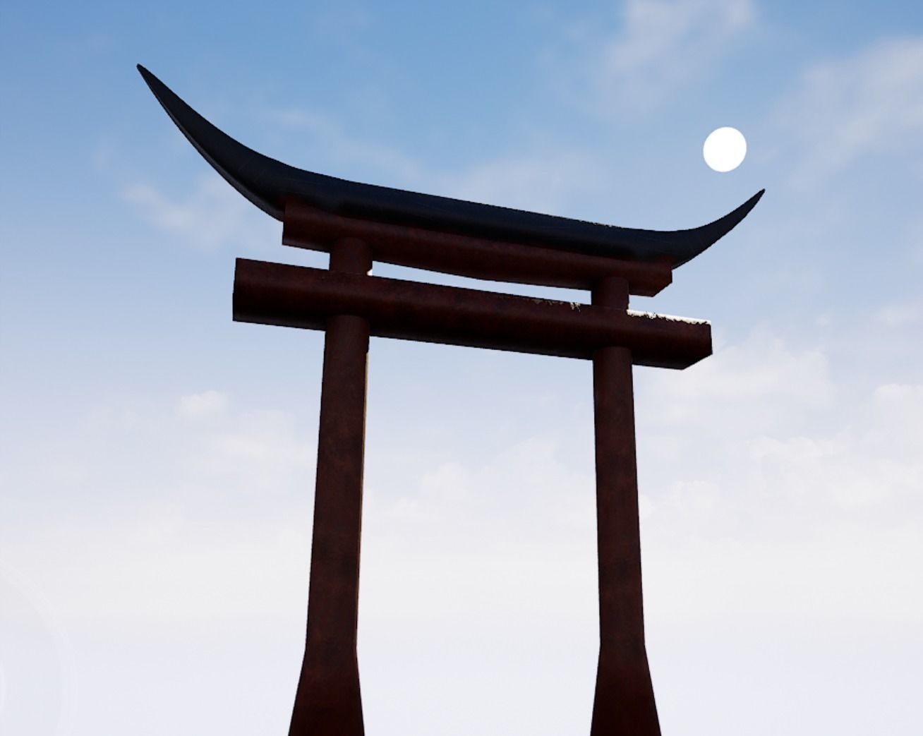 Exclusive model for Unreal Engine A 3D model of a torii gate free 3D ...