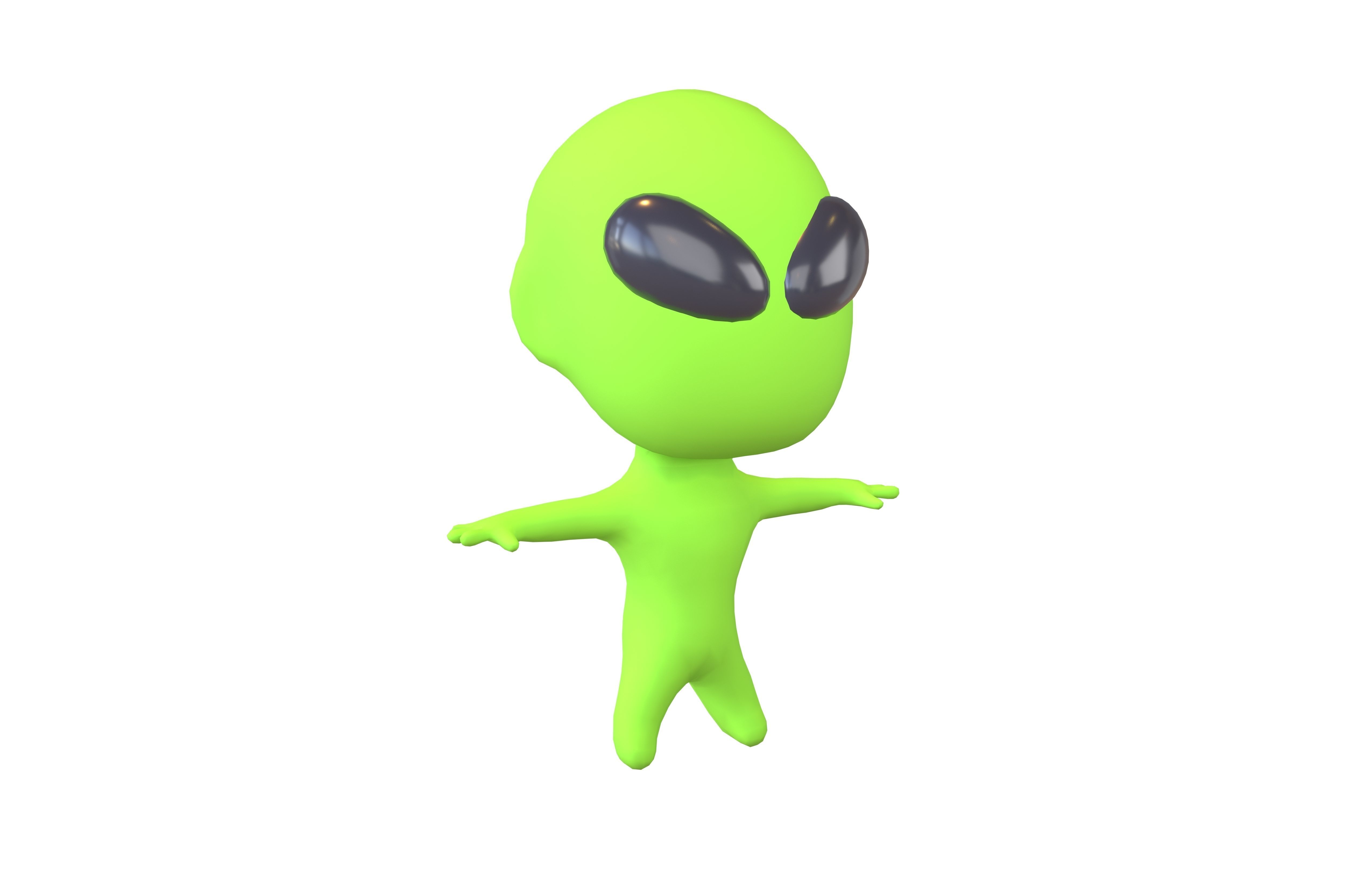 3D model Cartoon Character Alien Monster v1 001 VR / AR / low-poly ...
