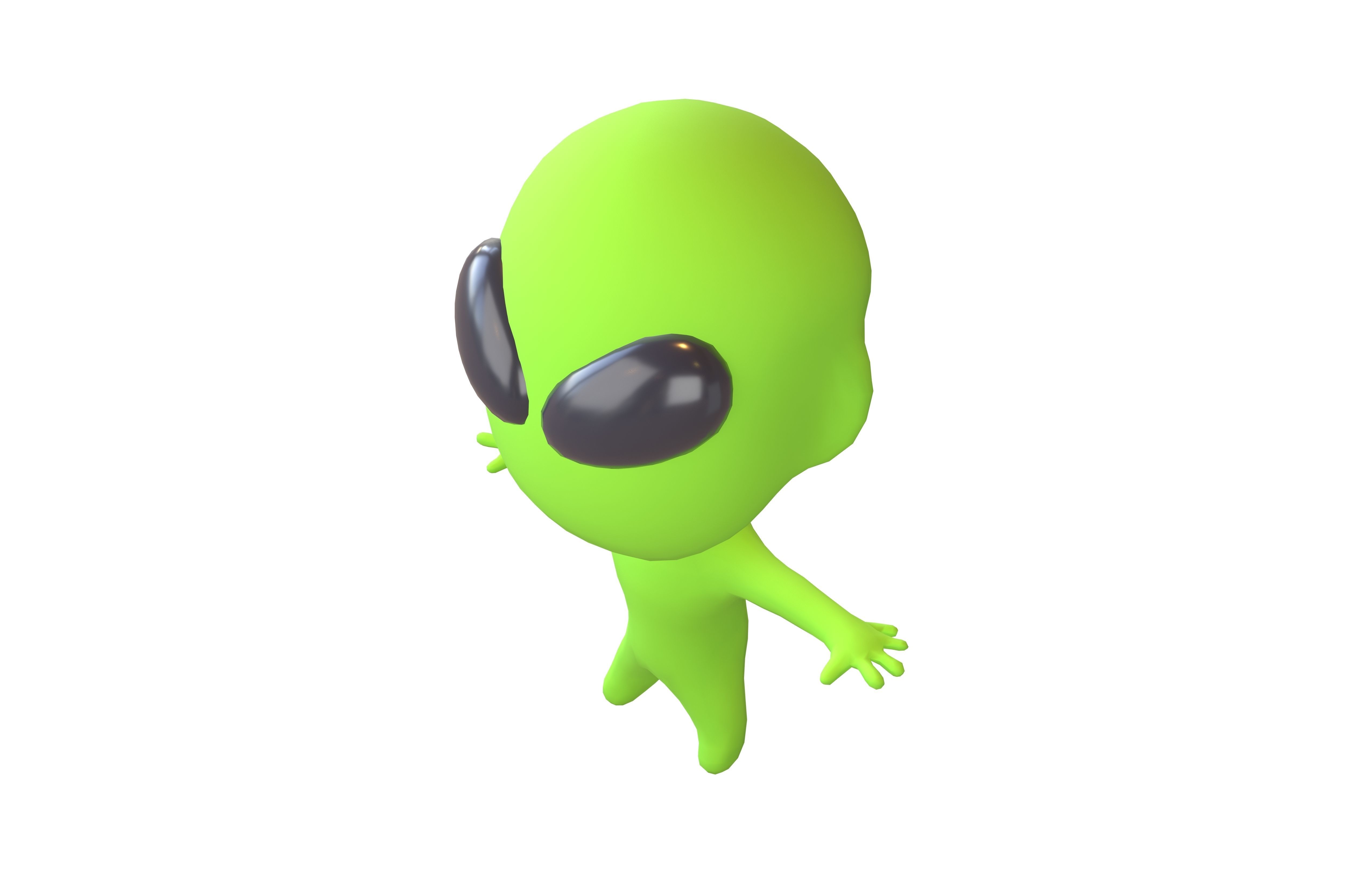 3D model Cartoon Character Alien Monster v1 001 VR / AR / low-poly ...