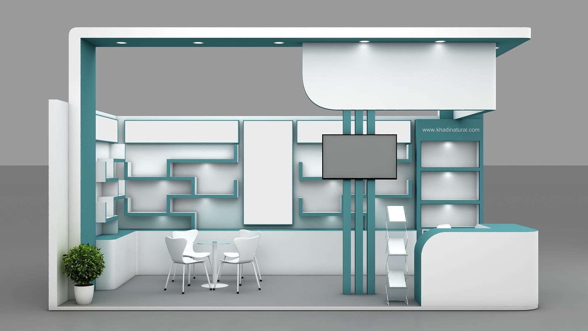 3D Simple display Exhibition Stall 6x3 18SQM 3D model | CGTrader