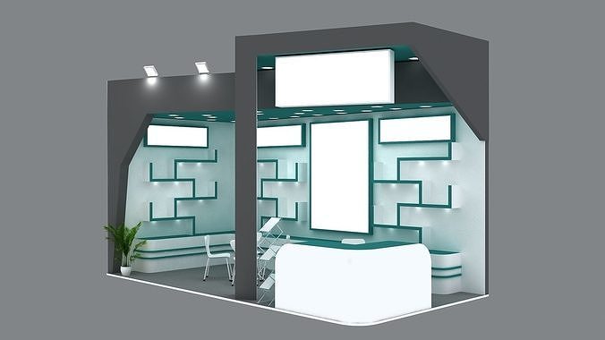 3D Exhibition Display Stall 6x3 18SQM 3D model | CGTrader