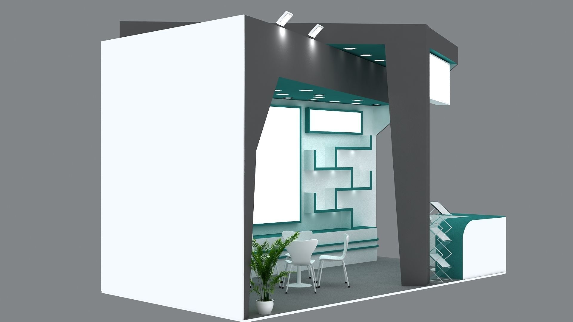 3D Exhibition Display Stall 6x3 18SQM 3D model | CGTrader