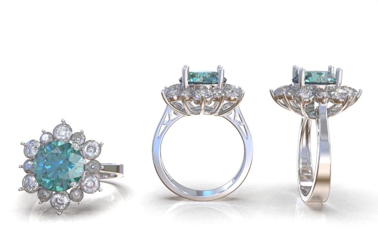 Snow Diamond Ring free 3D model 3D printable | CGTrader