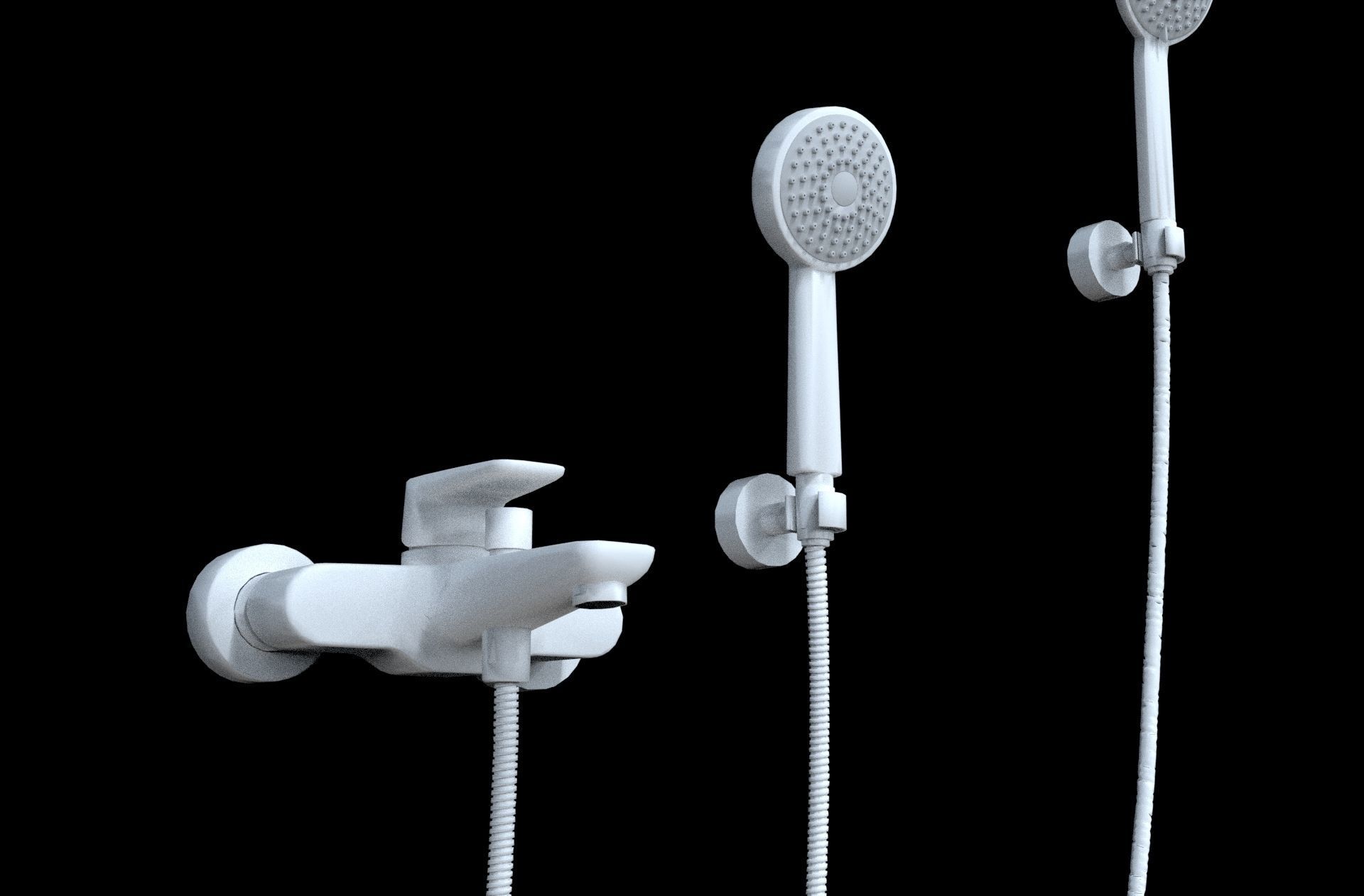 3D model shower set collection bathroom 3D model | CGTrader