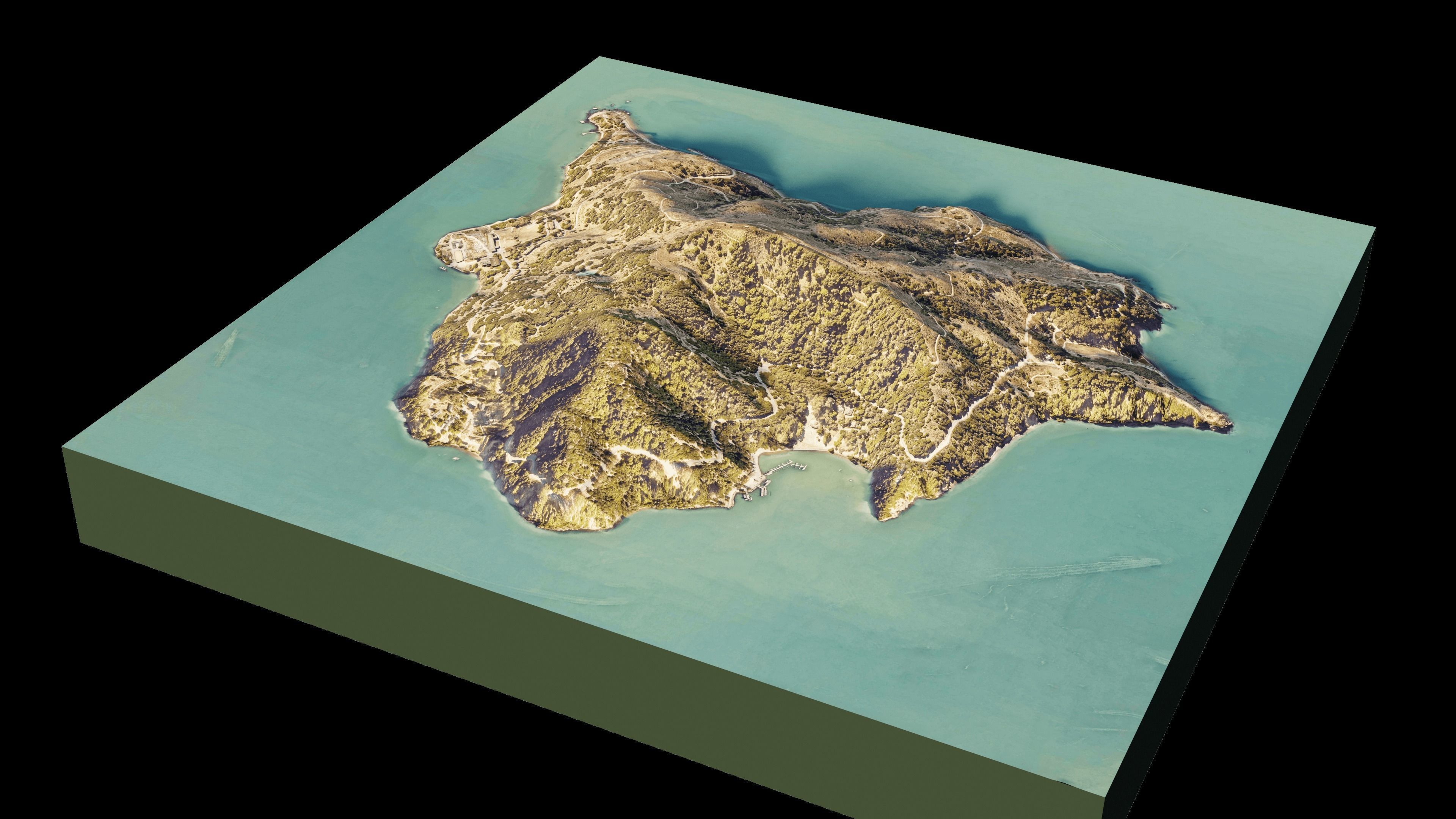 Angel Island terrain 3d model 3D model | CGTrader