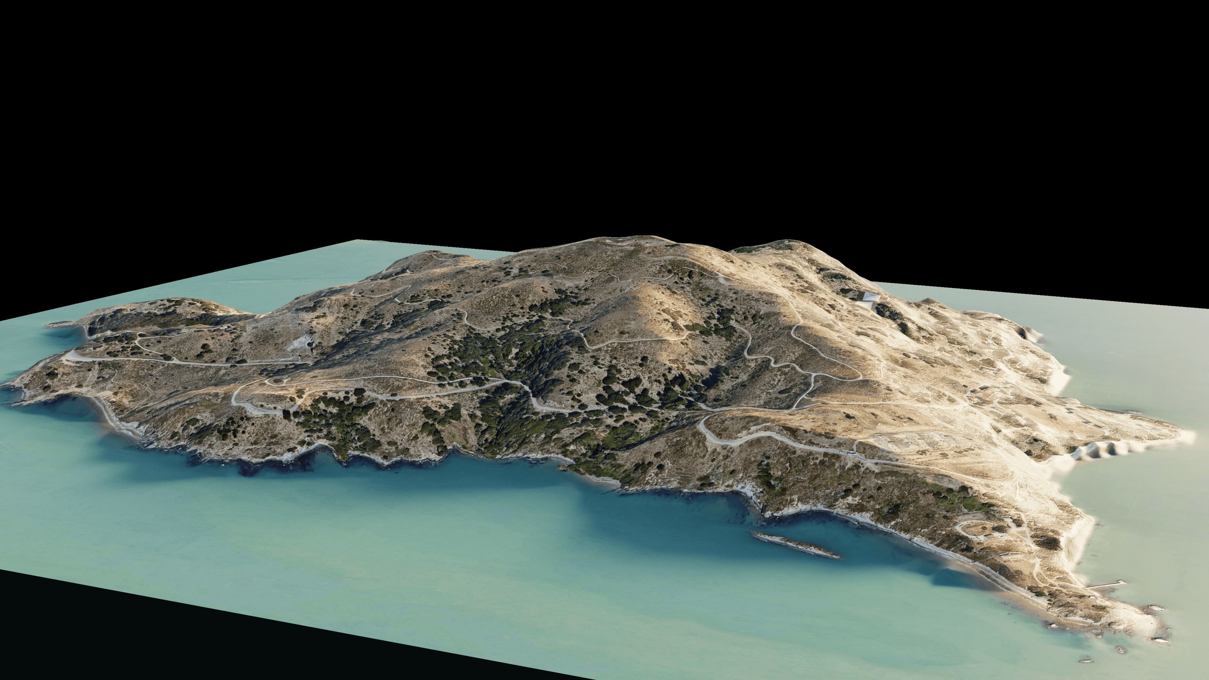 Angel Island terrain 3d model 3D model | CGTrader