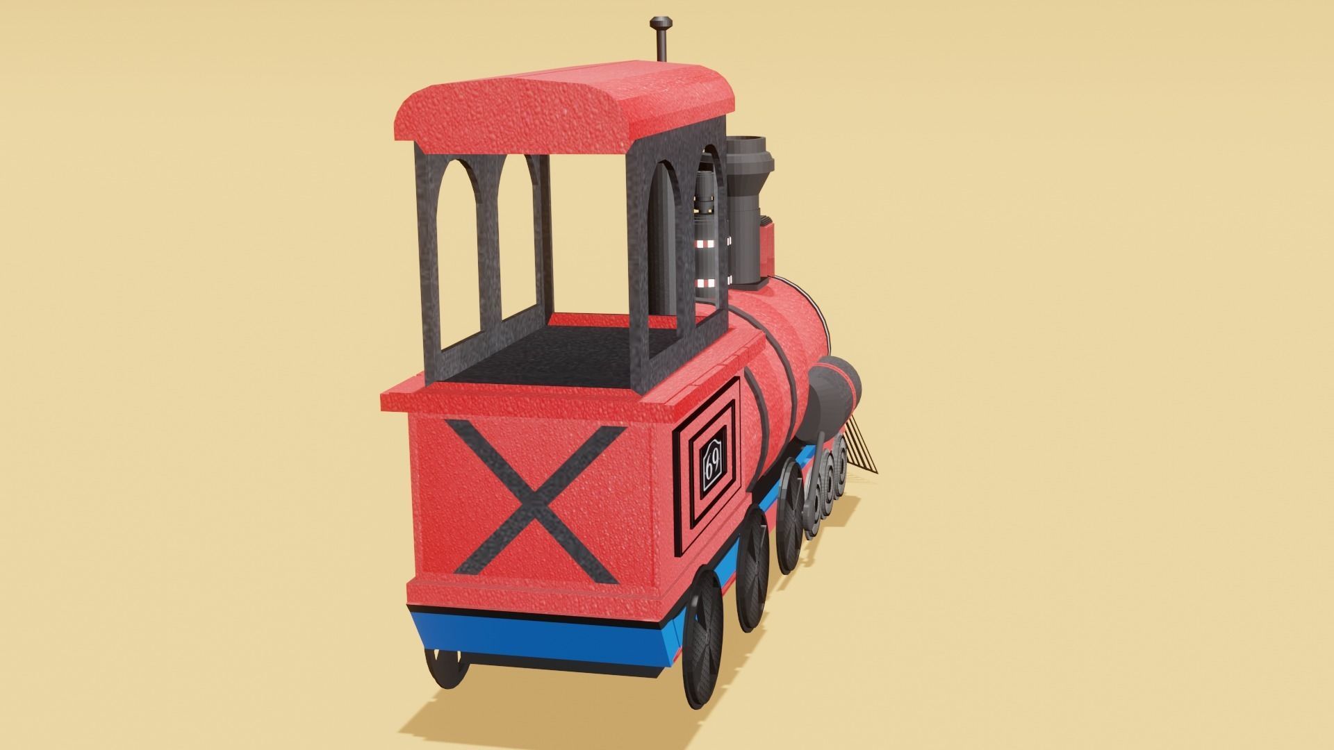 Cartoon Train free VR / AR / low-poly 3D model | CGTrader