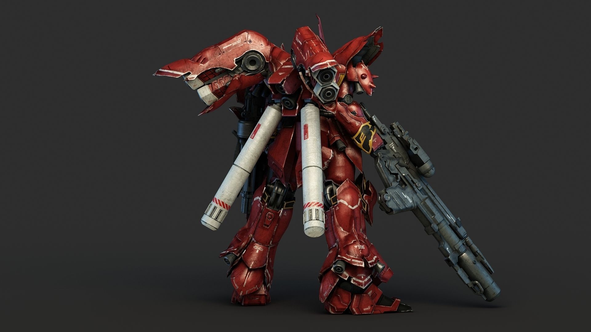MOBILE SUIT GUNDAM MSN-06S SINANJU 3D model rigged | CGTrader