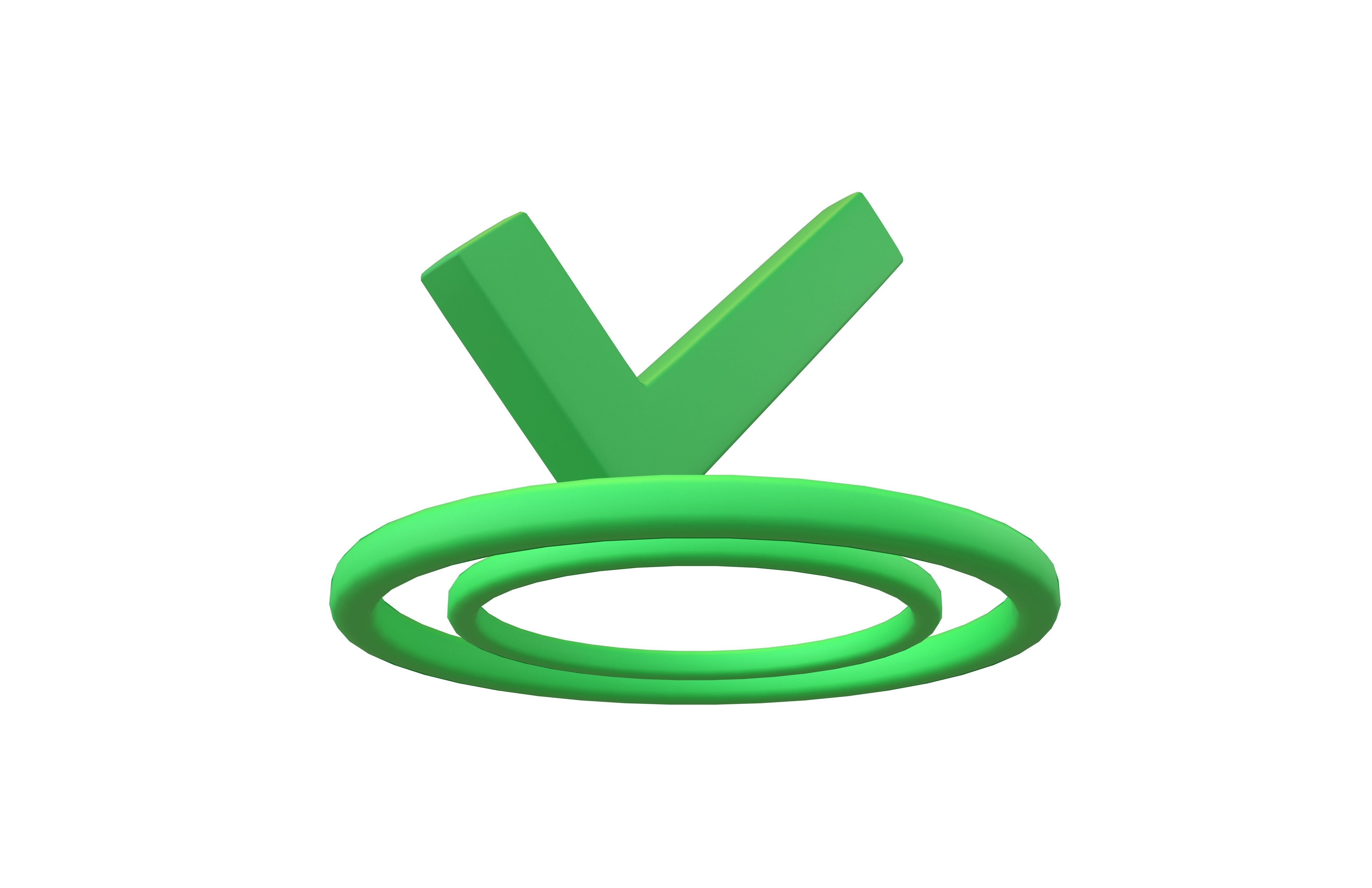 3D model Tick Symbol v3 001 VR / AR / low-poly | CGTrader