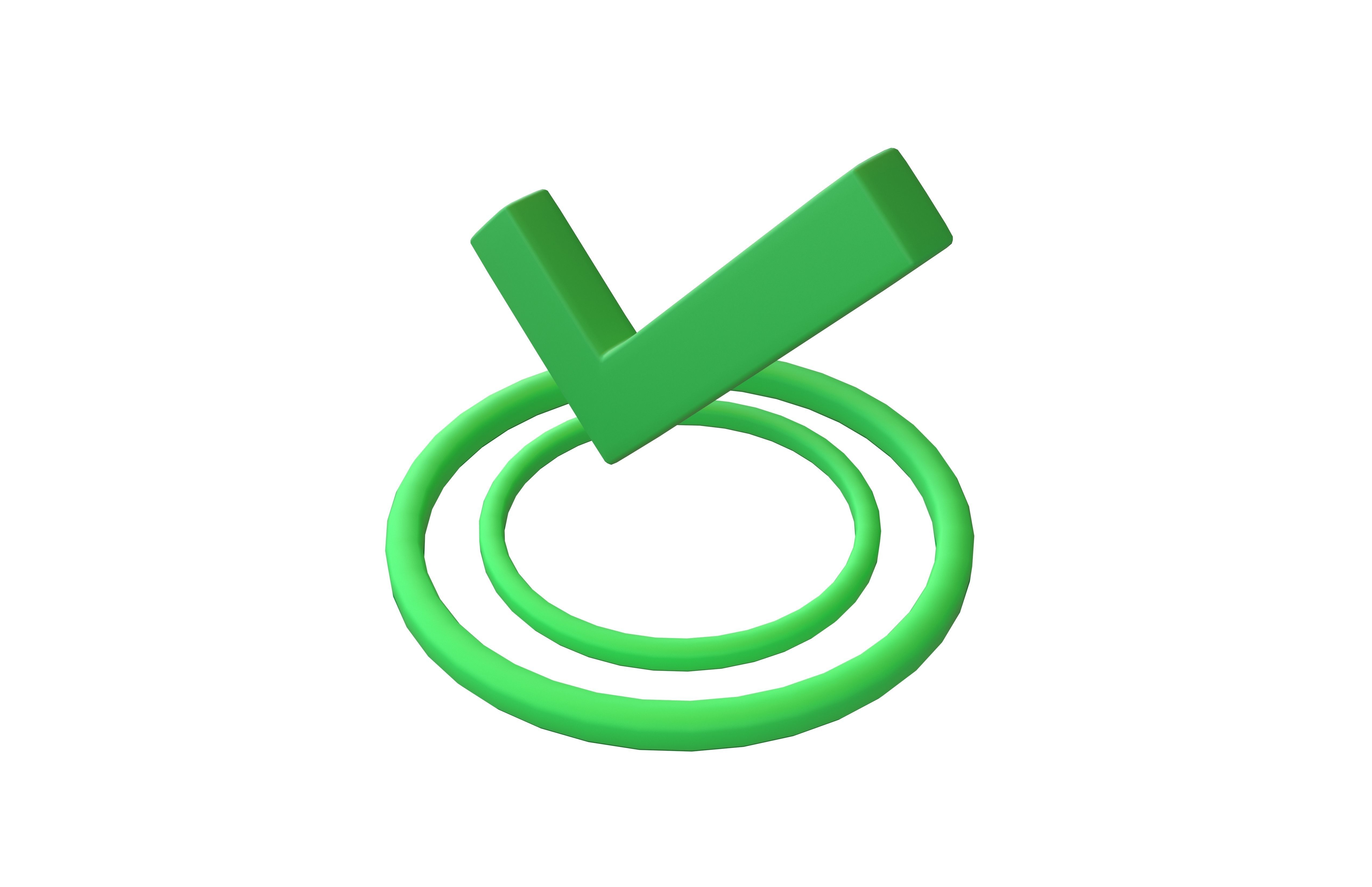 3D model Tick Symbol v3 001 VR / AR / low-poly | CGTrader