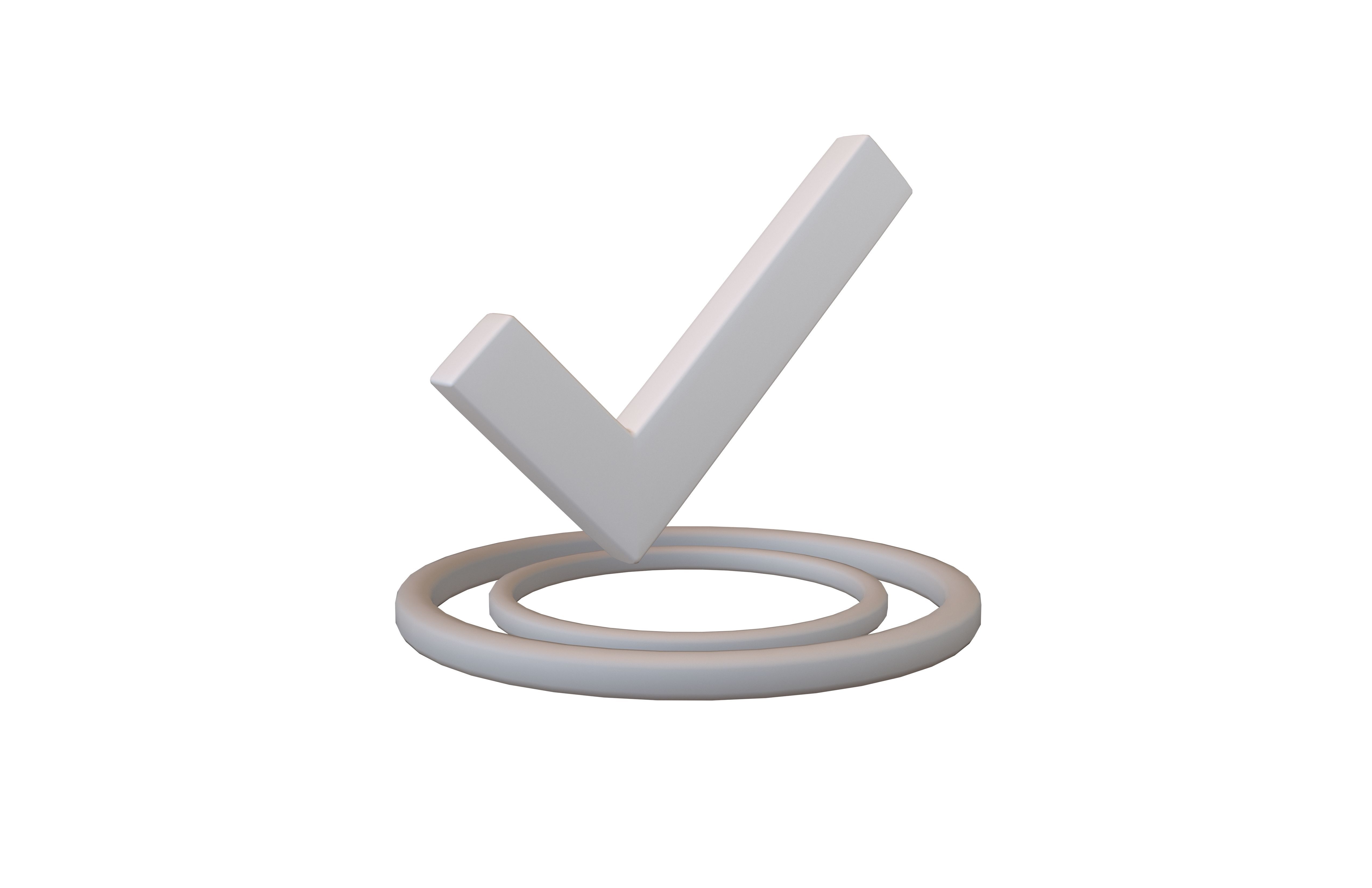 3D model Tick Symbol v3 002 VR / AR / low-poly | CGTrader