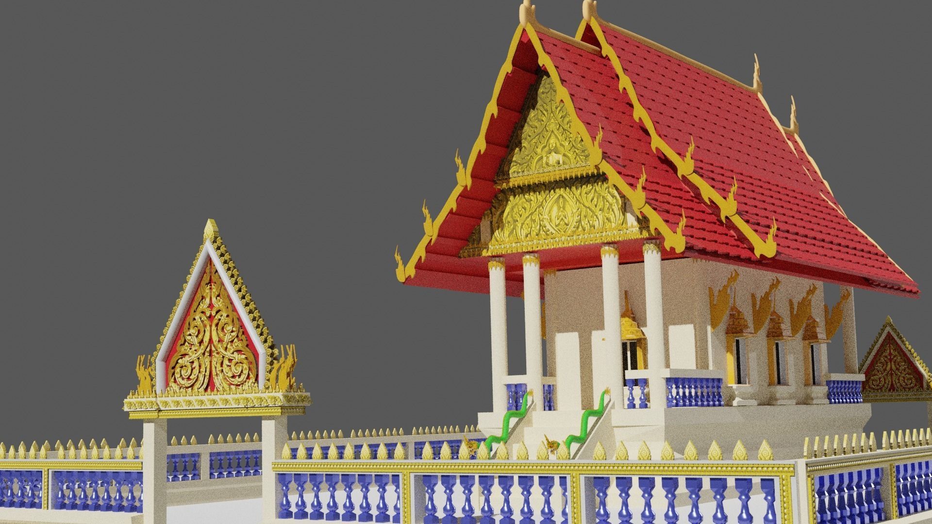 3D model thaitemple VR / AR / low-poly | CGTrader