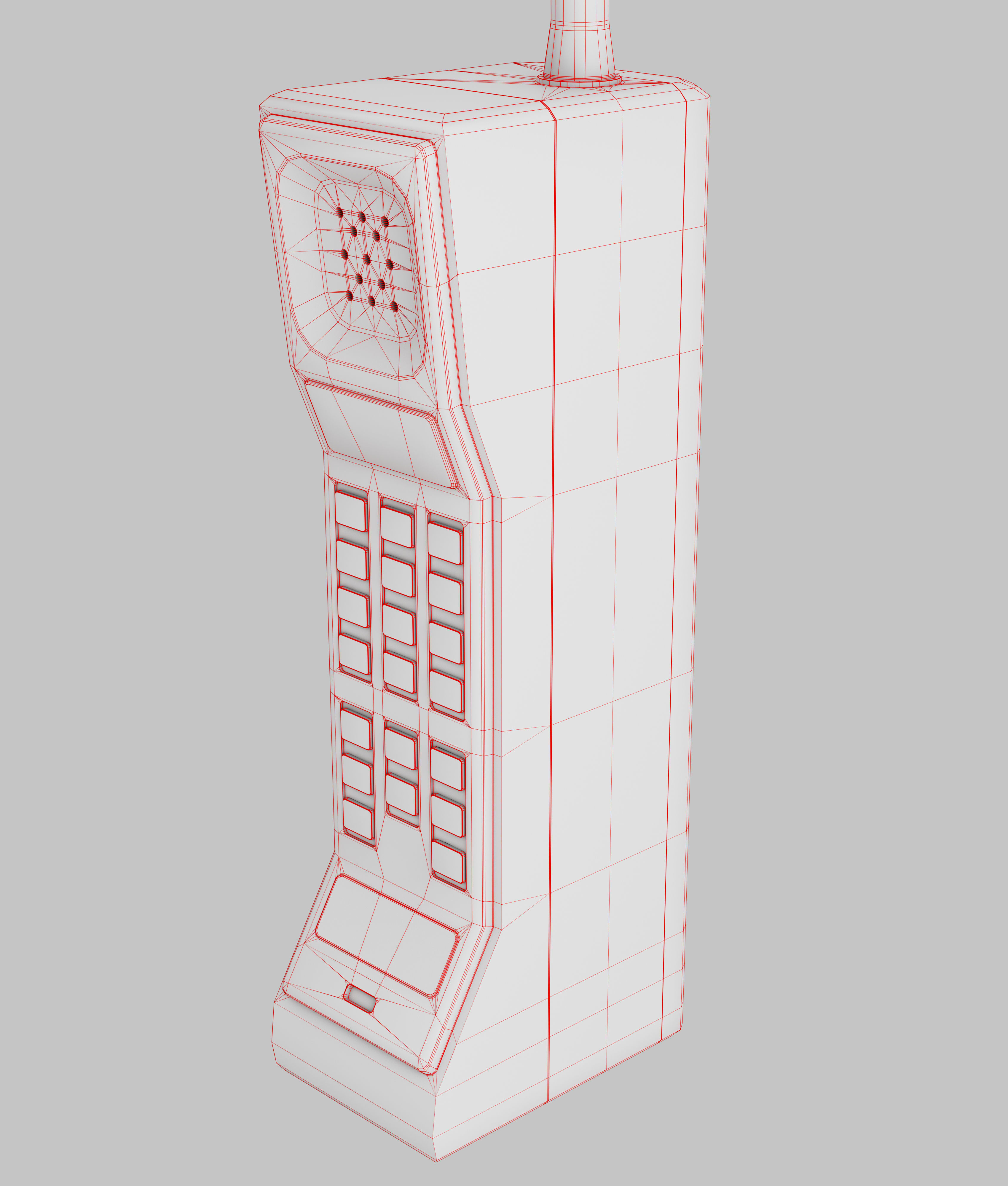 3D model lowpoly MOTOROLA DynaTAC-Retro phone VR / AR / low-poly | CGTrader