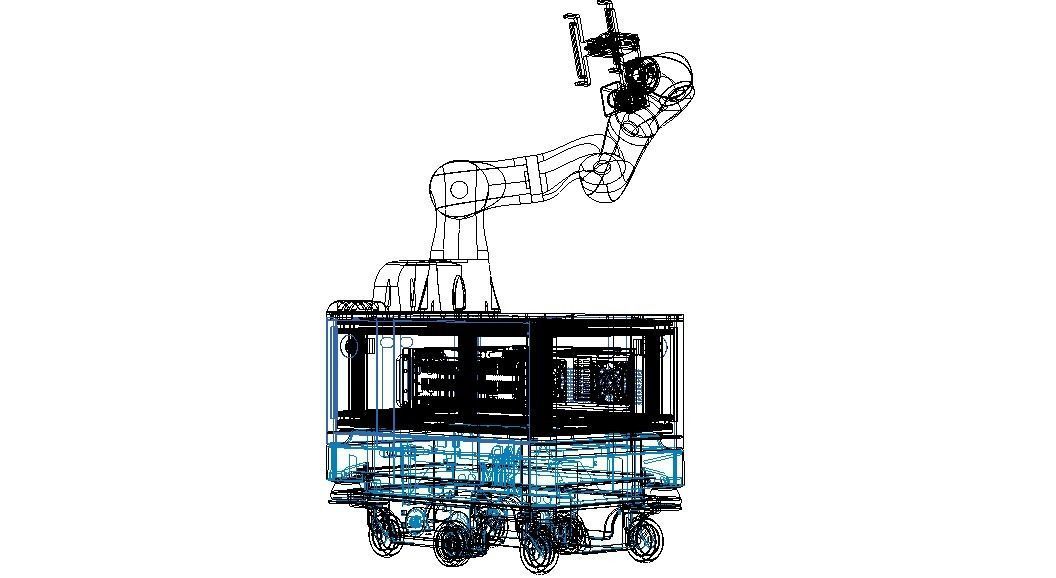 MiR Enclosed KUKA Robot Mount 3D model rigged | CGTrader