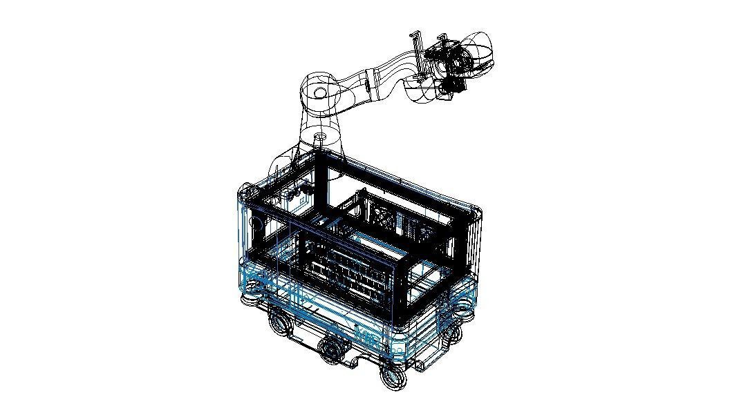 MiR Enclosed KUKA Robot Mount 3D model rigged | CGTrader