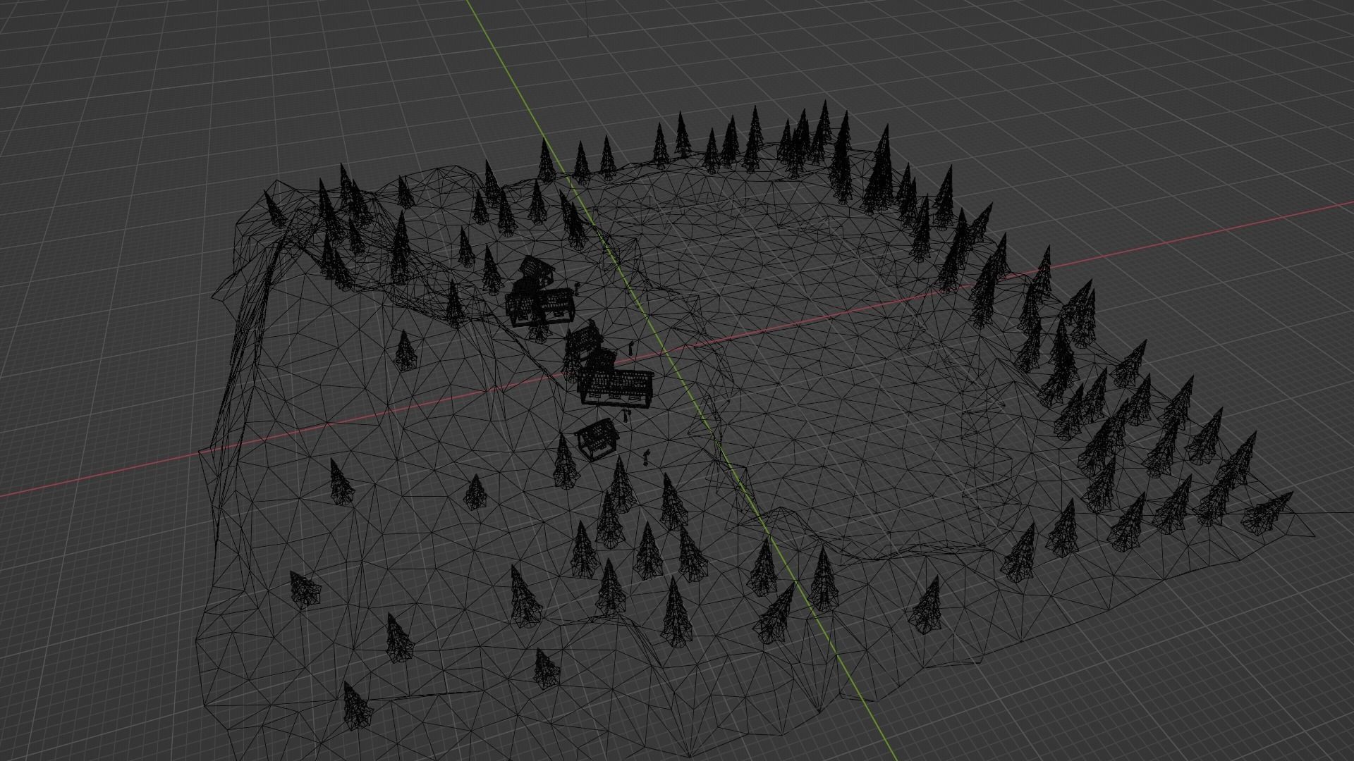 Low Poly Winter Village free 3D model | CGTrader