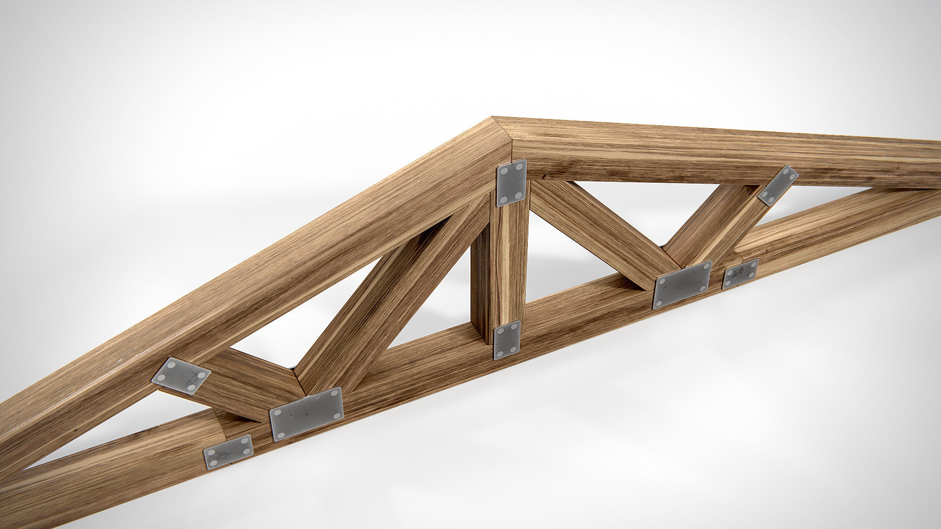 3D model Wooden Truss Fink PBR VR / AR / low-poly | CGTrader