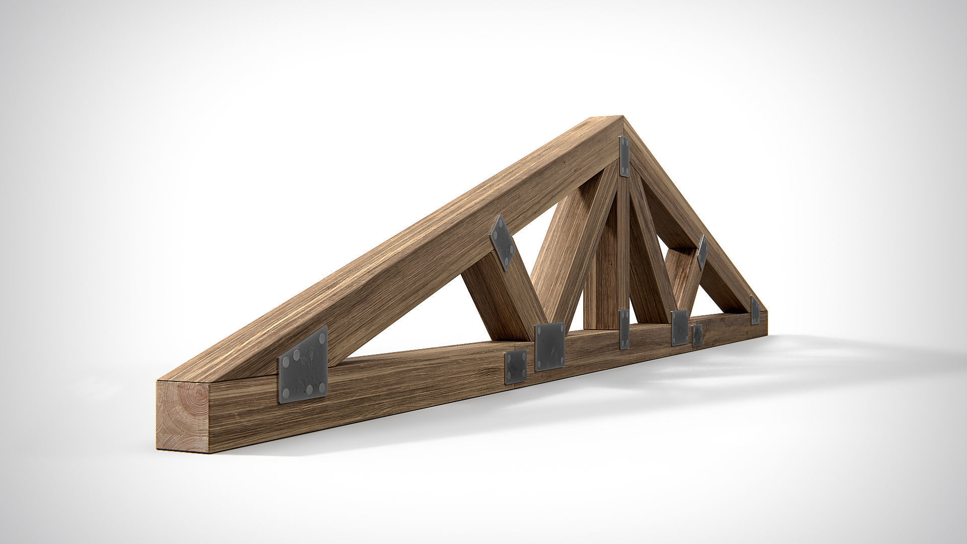 3D model Wooden Truss Fink PBR VR / AR / low-poly | CGTrader