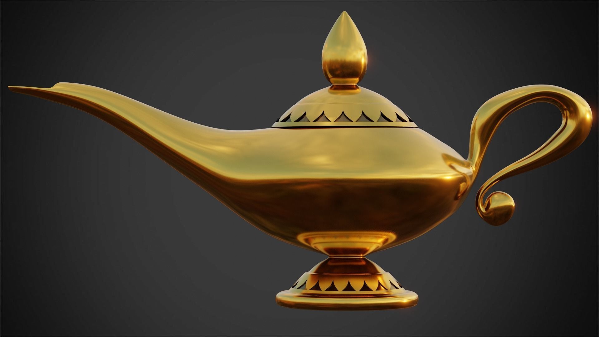 Aladdin Genie Lamp For Cosplay 3d Model 3d Printable Cgtrader