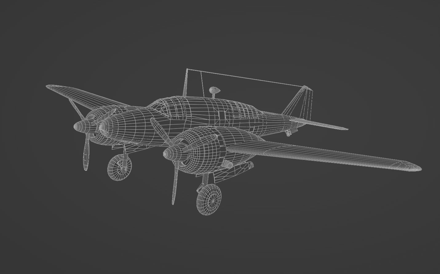 3D model Mitsubishi Ki-46 II Dinah Twin-Engine Reconnaissance Aircraft ...
