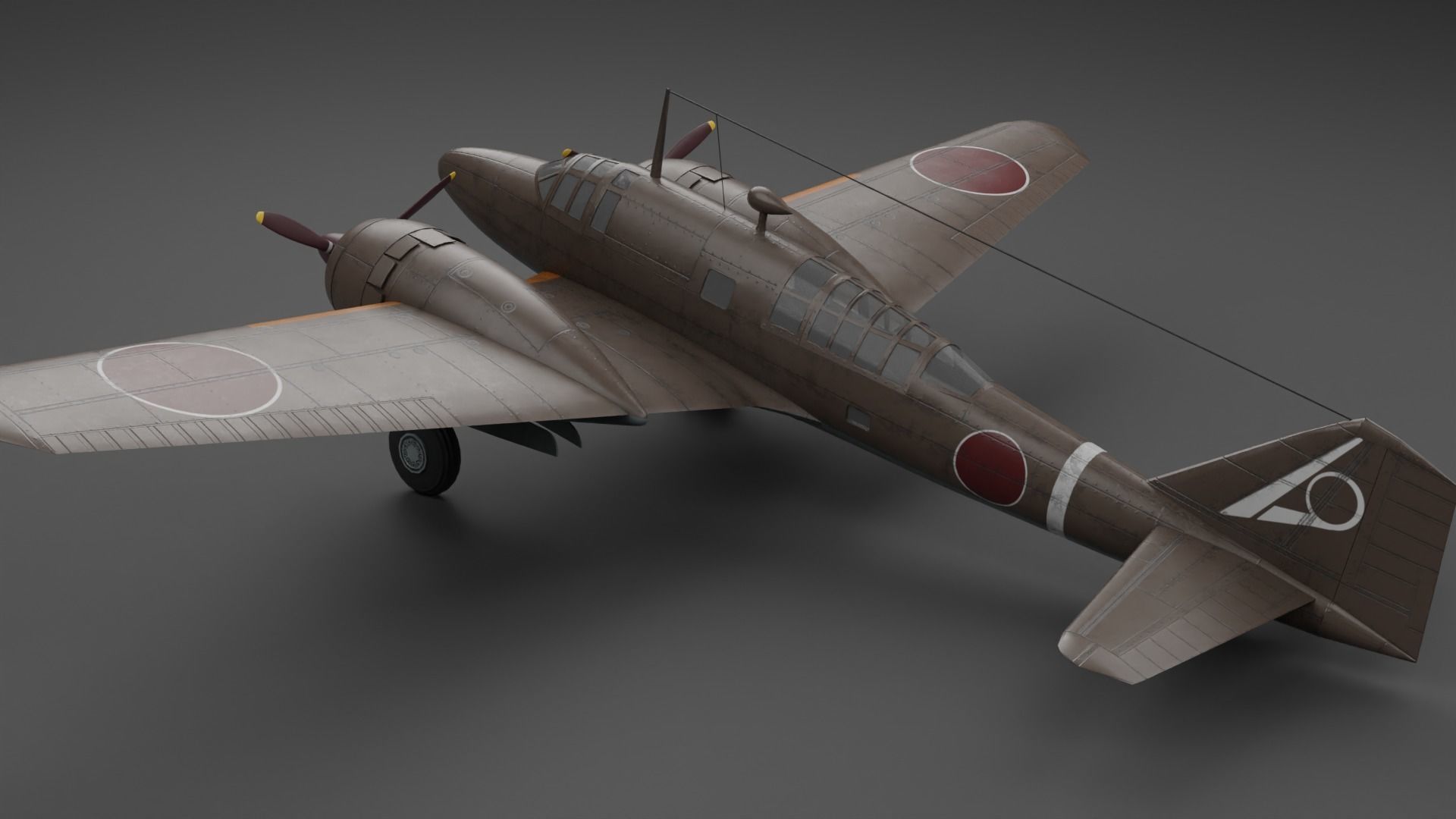 3D model Mitsubishi Ki-46 II Dinah Twin-Engine Reconnaissance Aircraft ...