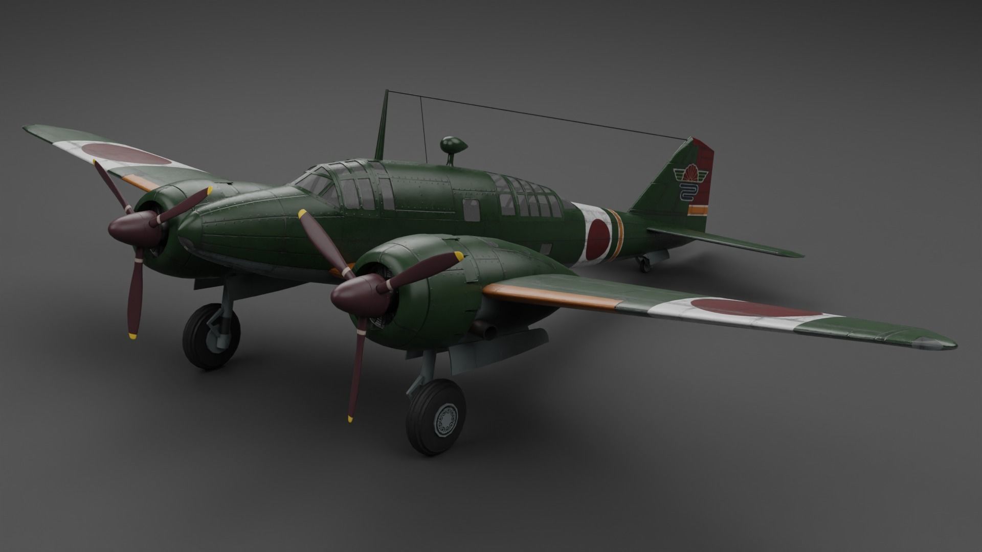3D model Mitsubishi Ki-46 II Dinah Twin-Engine Reconnaissance Aircraft ...