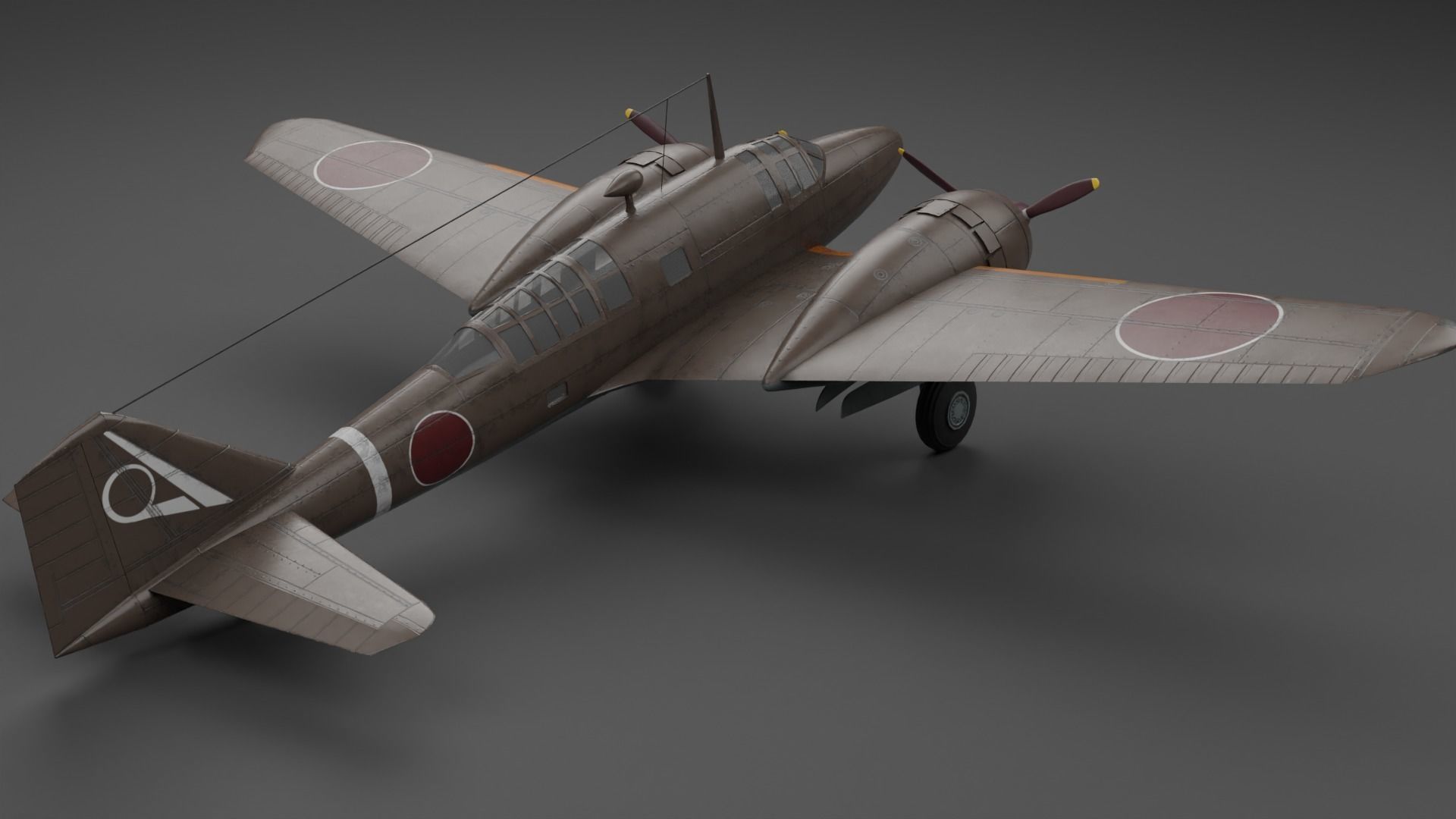 3D model Mitsubishi Ki-46 II Dinah Twin-Engine Reconnaissance Aircraft ...