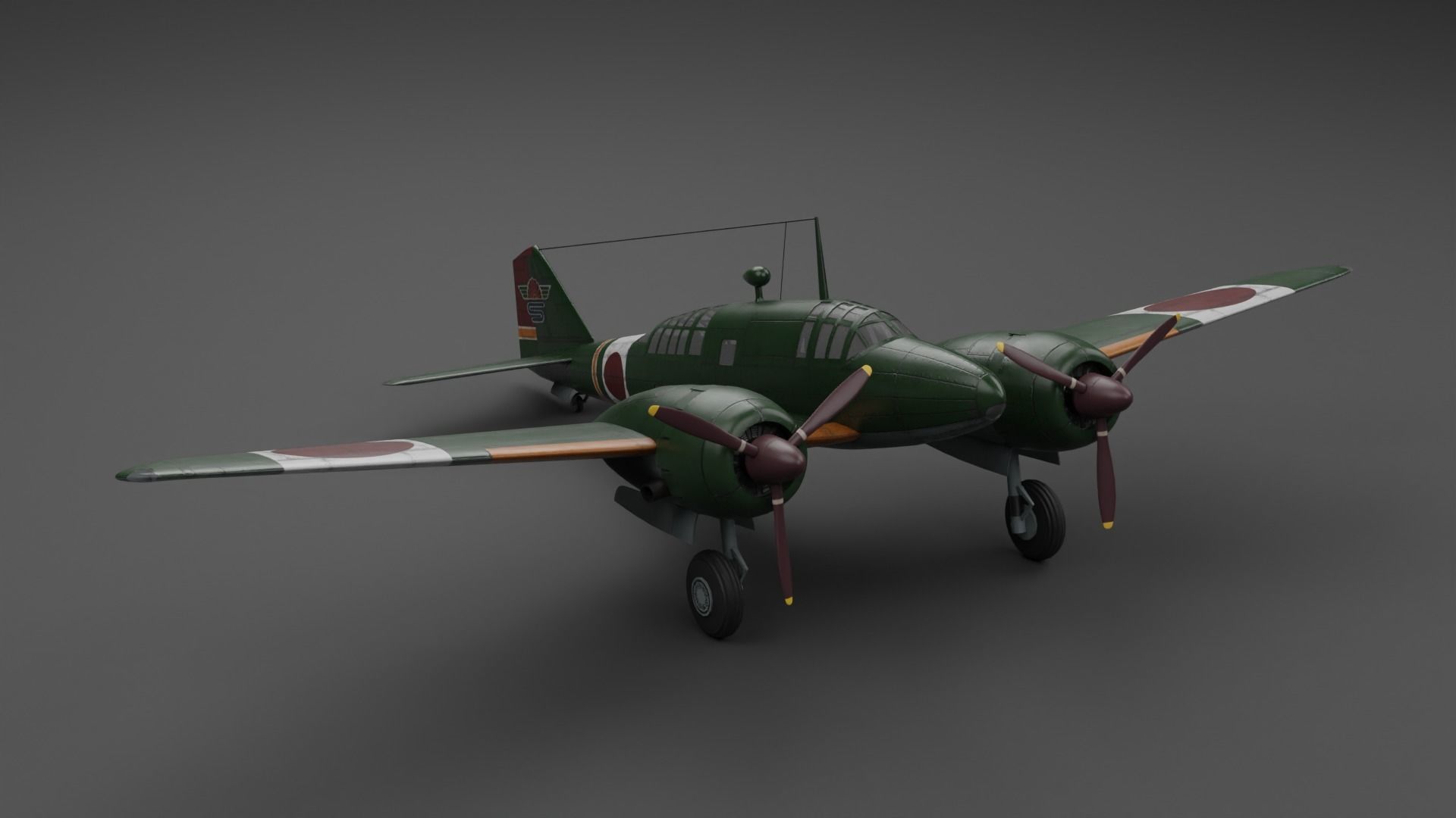 3D model Mitsubishi Ki-46 II Dinah Twin-Engine Reconnaissance Aircraft ...