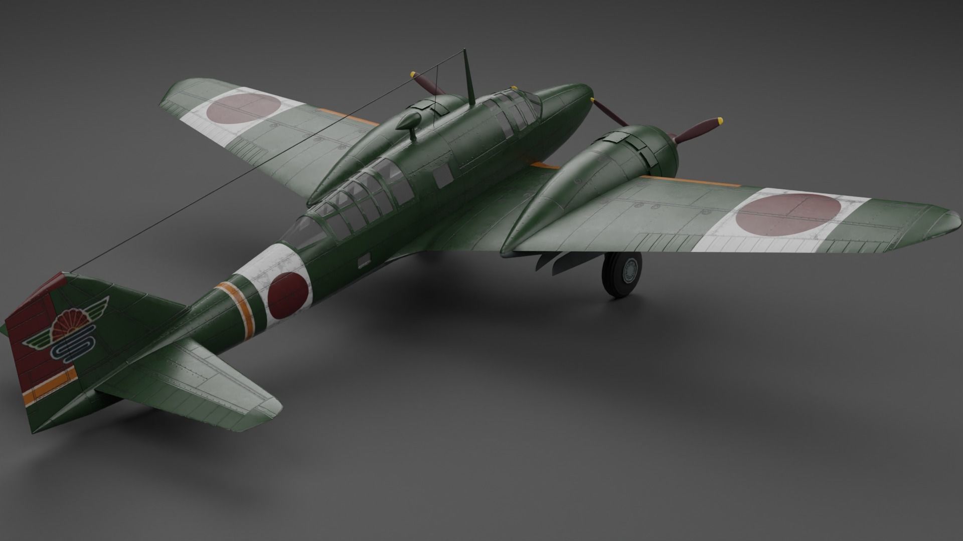 3D model Mitsubishi Ki-46 II Dinah Twin-Engine Reconnaissance Aircraft ...