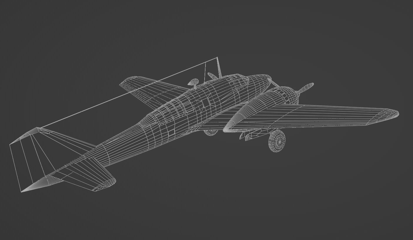 3D model Mitsubishi Ki-46 II Dinah Twin-Engine Reconnaissance Aircraft ...