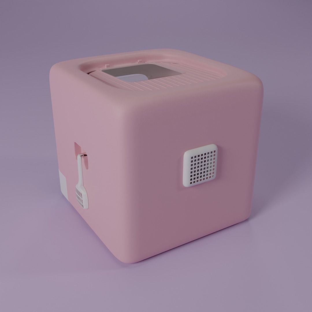 cat litter box 3D model | CGTrader