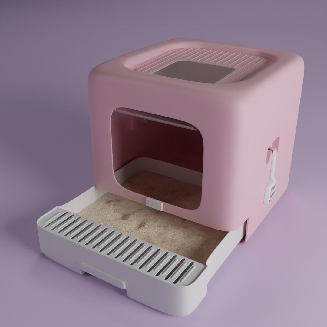 cat litter box 3D model | CGTrader