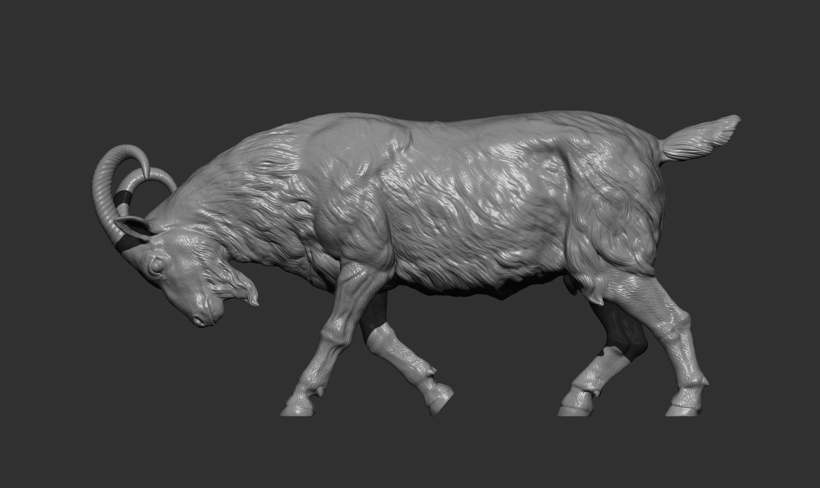 Goat attacks 3D model 3D printable | CGTrader