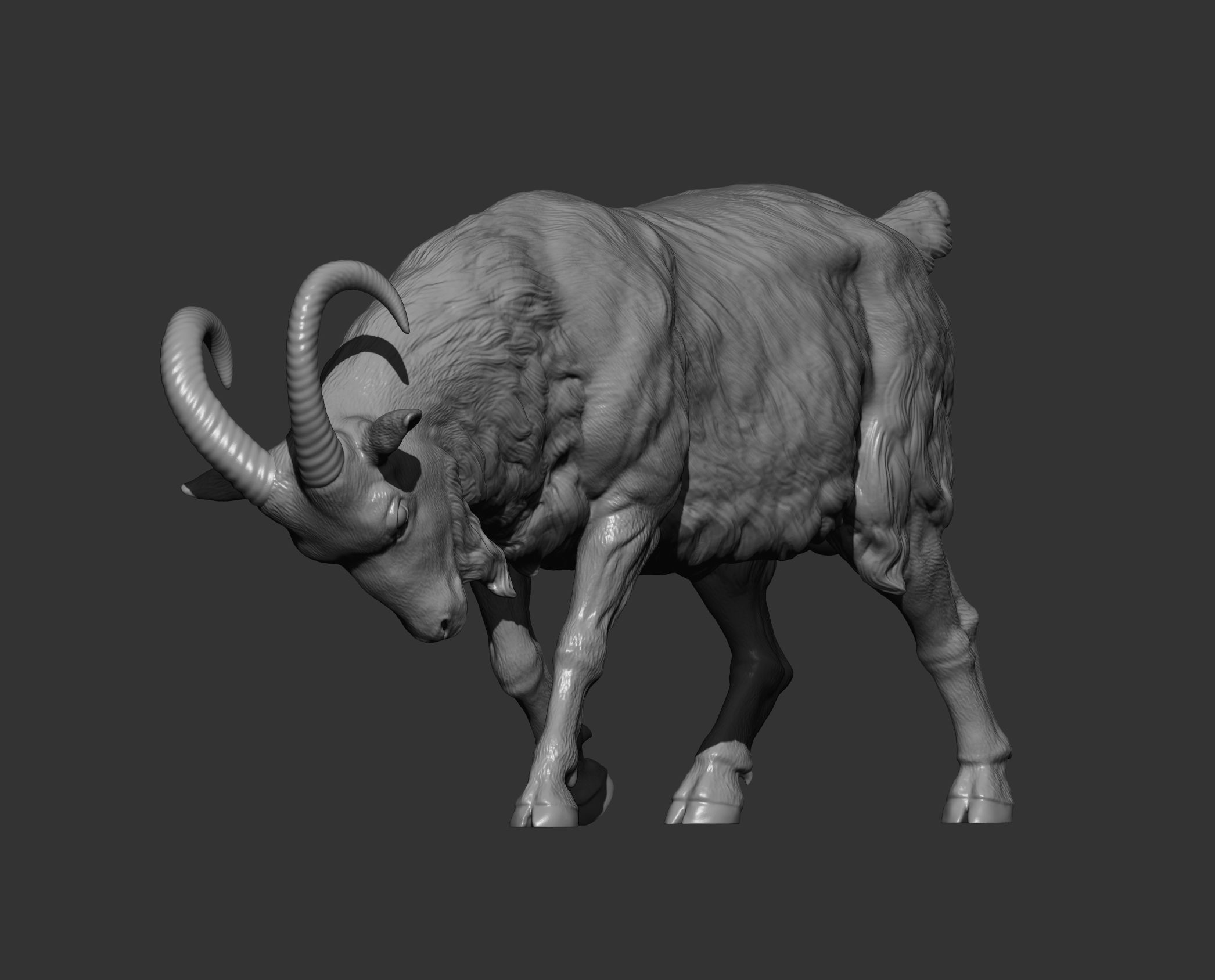 Goat attacks 3D model 3D printable | CGTrader