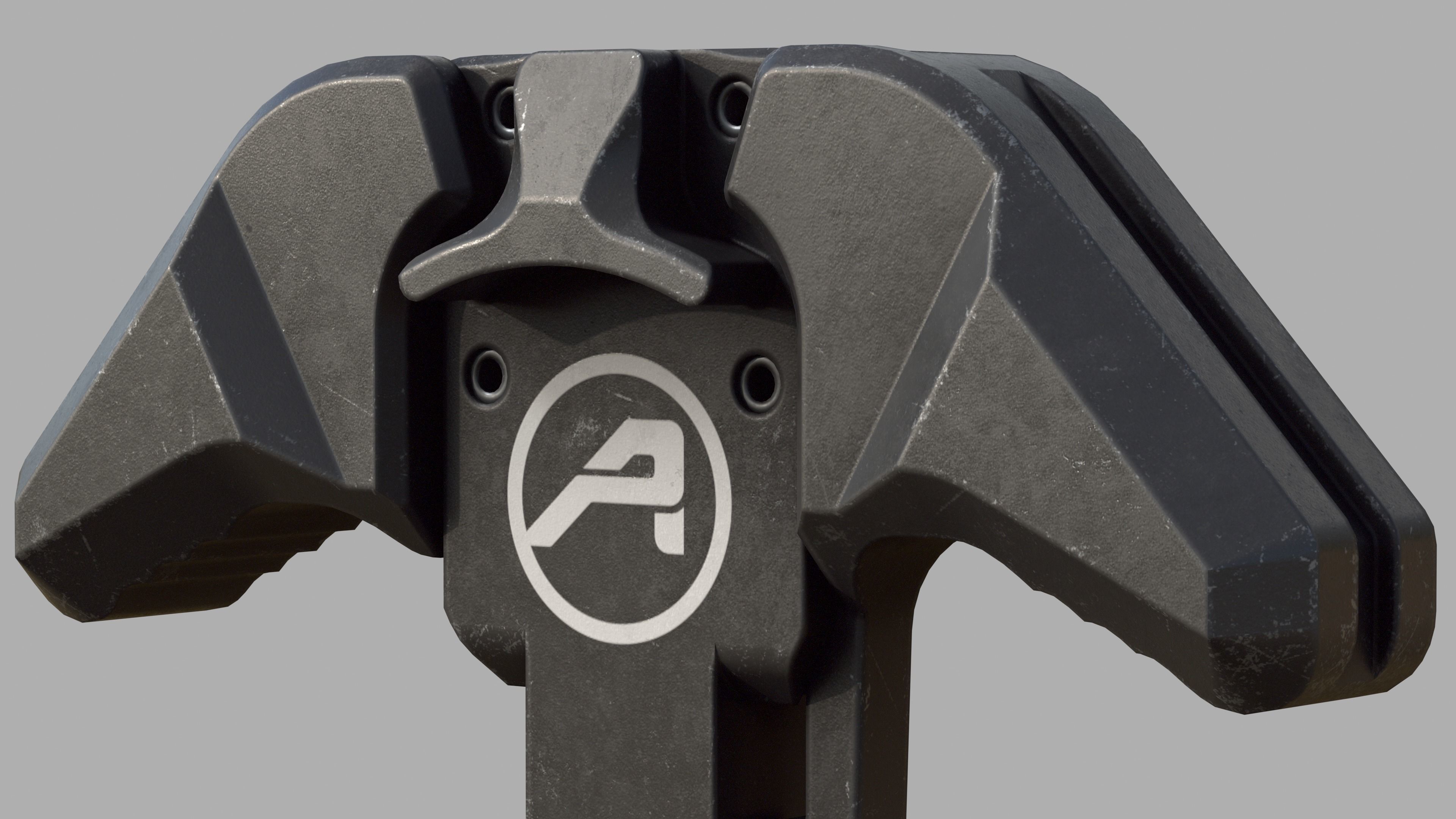 3D model BREACH Charging Handle - Replica - LOW POLY VR / AR / low-poly ...