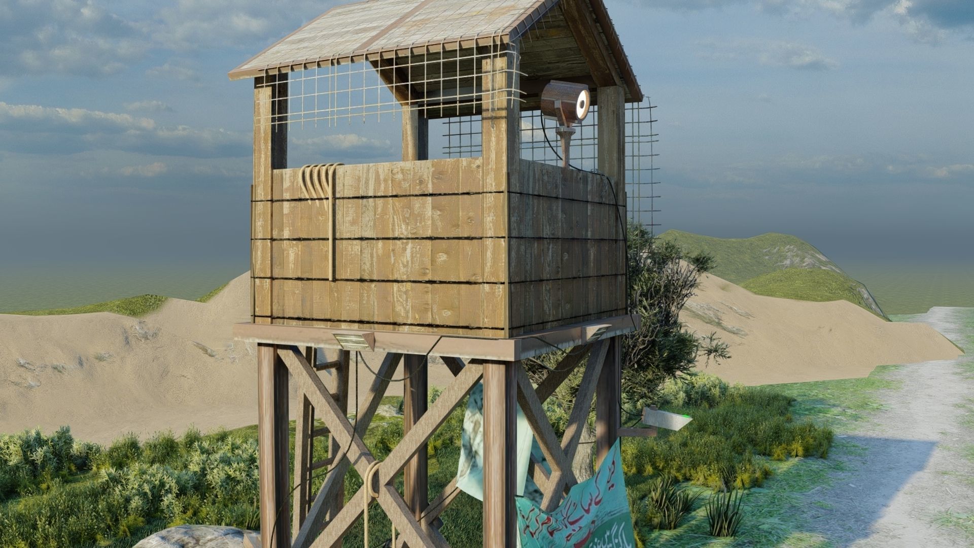 Project IGI Watch Tower 3D model animated | CGTrader