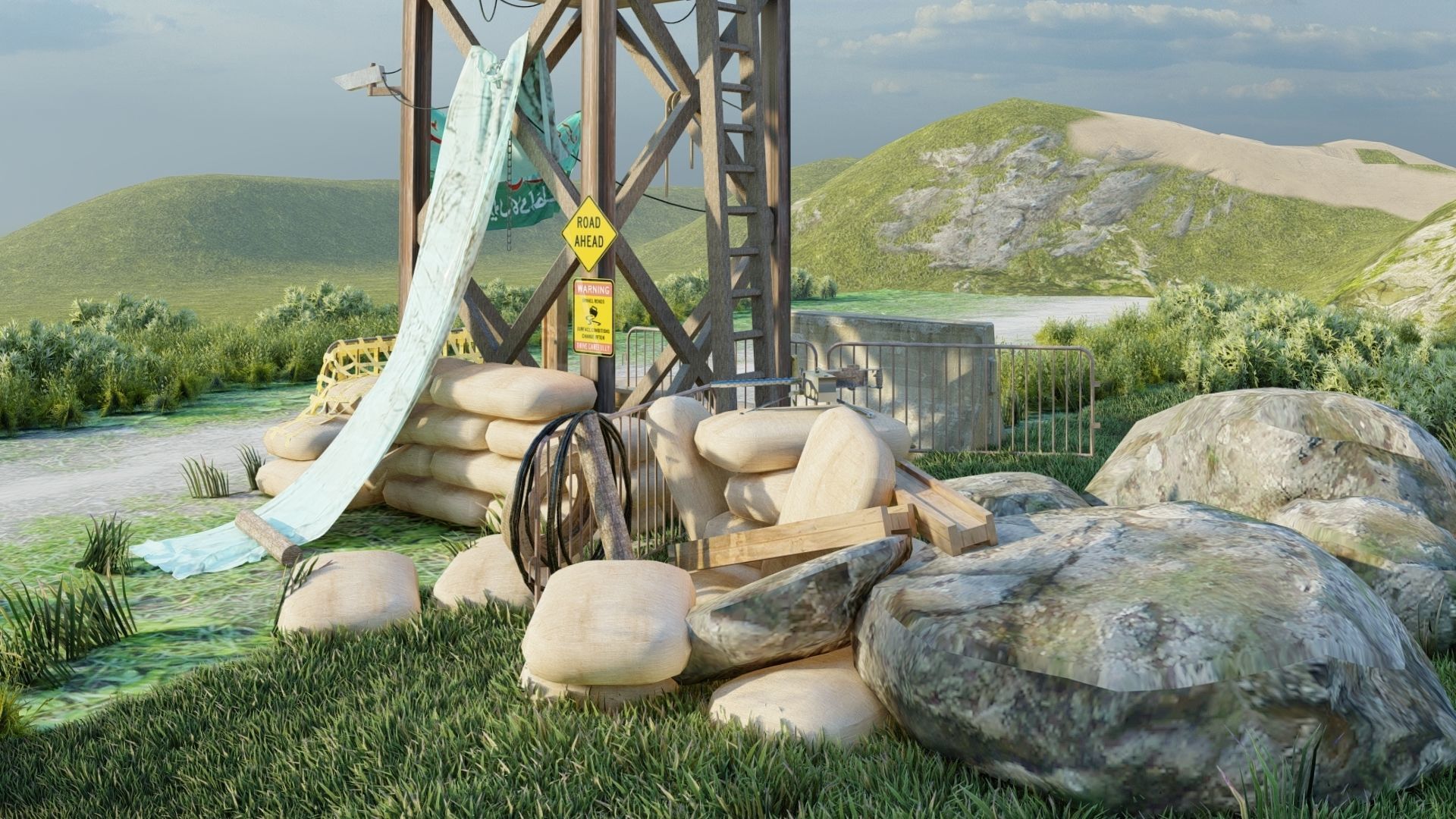 Project IGI Watch Tower 3D model animated | CGTrader