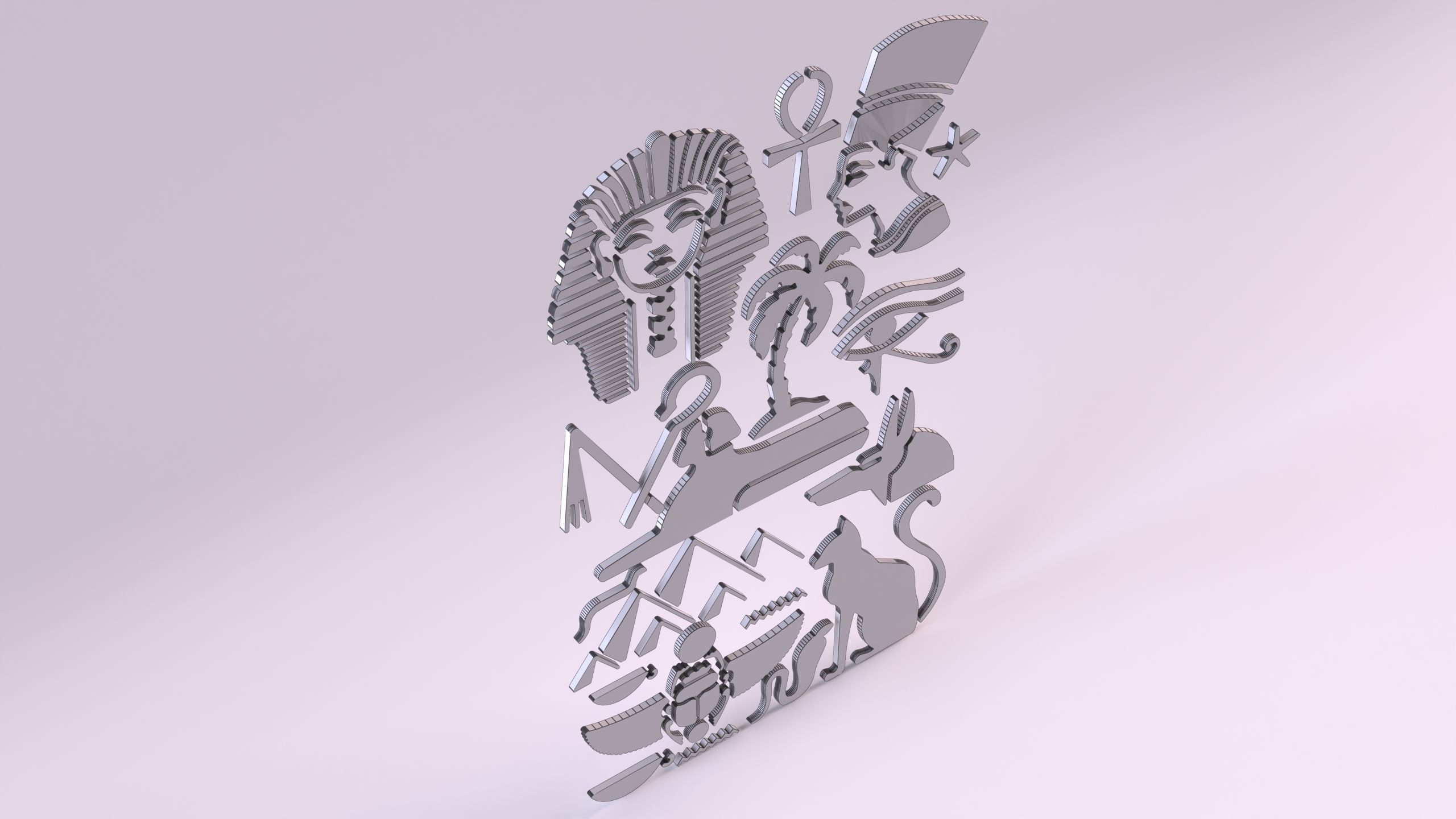 3D model Egyptian Symbols - 018 VR / AR / low-poly | CGTrader