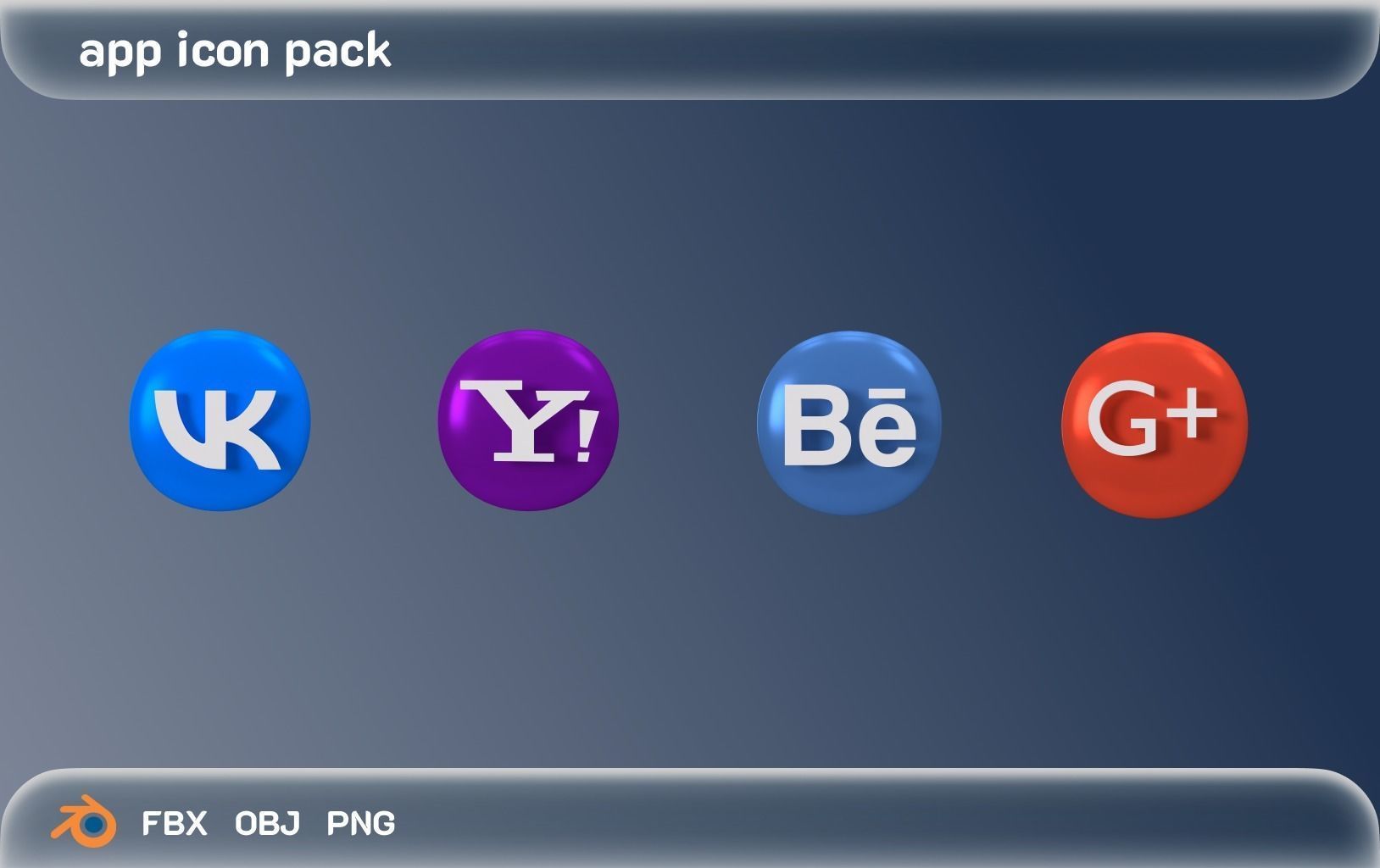 social media icons 3D model | CGTrader