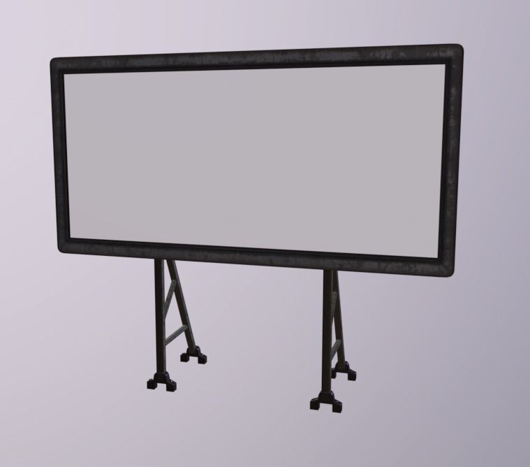 3D model Billboard Sign VR / AR / low-poly | CGTrader
