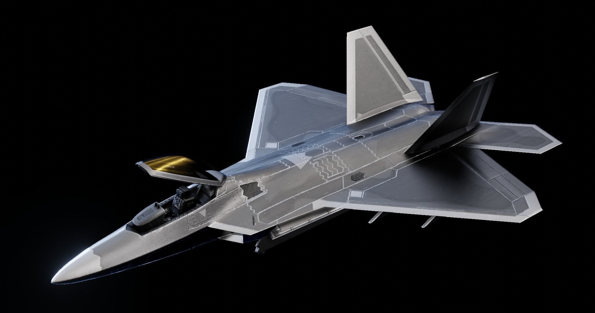 3D model Lockheed Martin F-22 Raptor VR / AR / low-poly | CGTrader