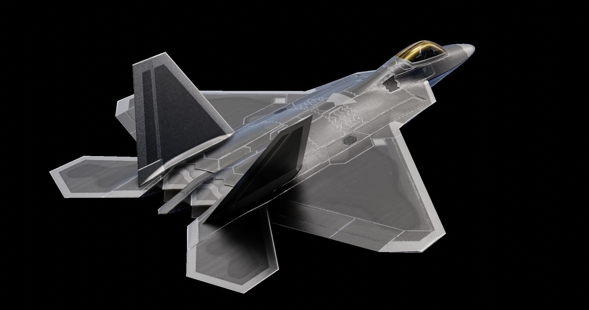 3D model Lockheed Martin F-22 Raptor VR / AR / low-poly | CGTrader