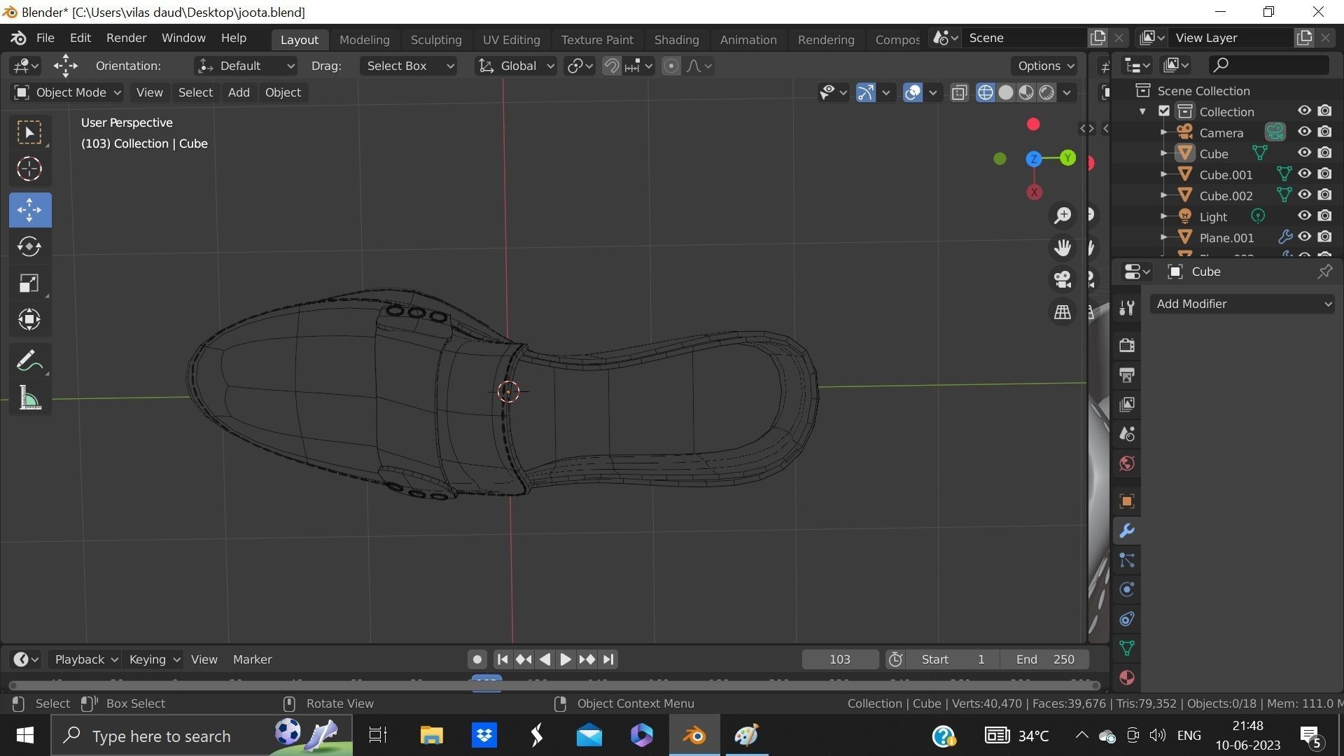 3D SHOOES SIMPLE DESIGN 3D model | CGTrader