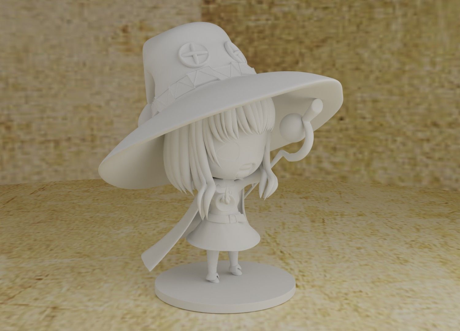 chibi megumin 3D model 3D printable | CGTrader